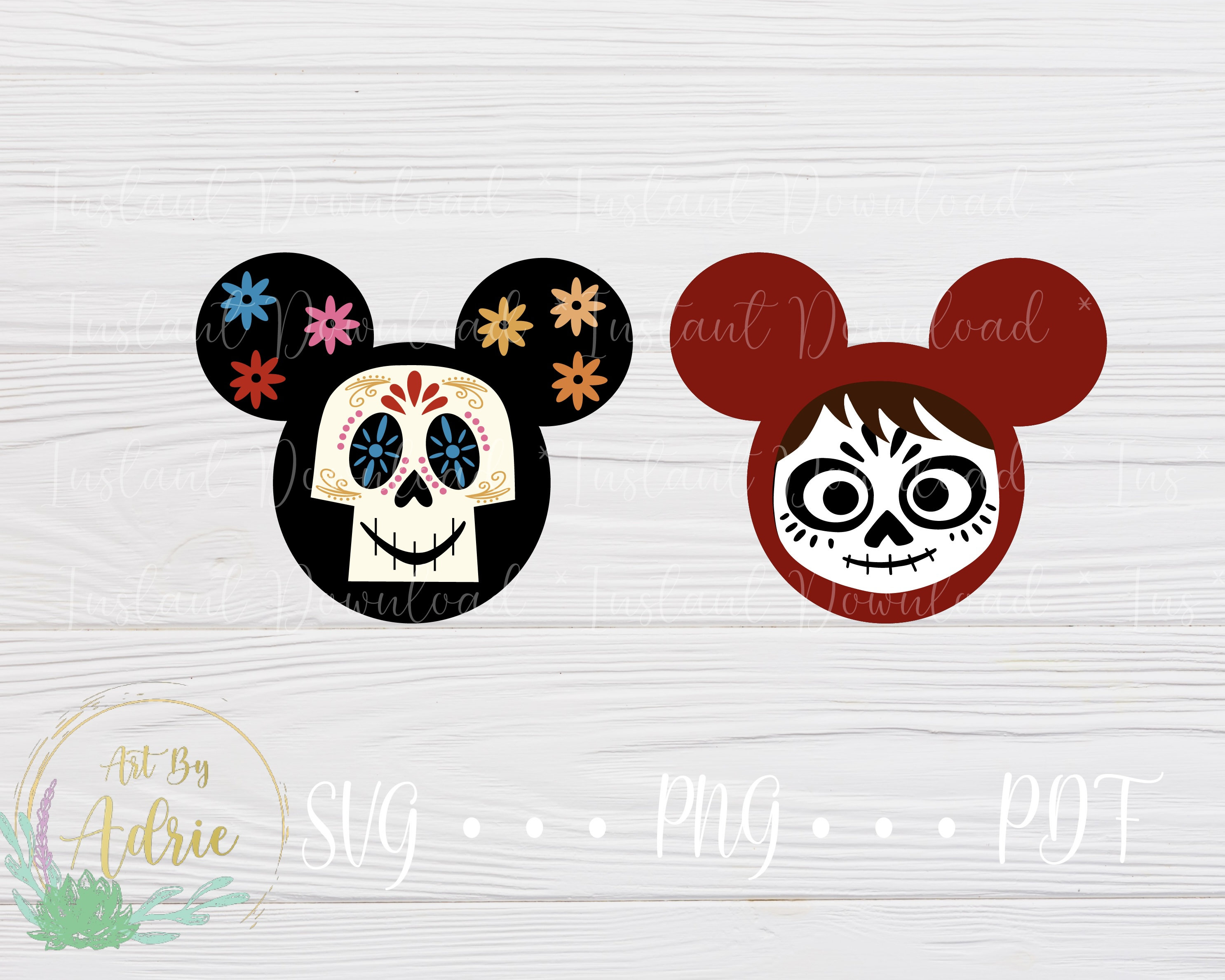 Mouse Shaped SVG Set Sugar Skull Set Digital Download - Etsy