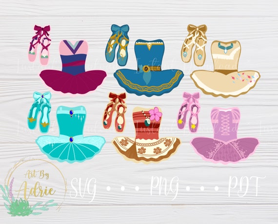 Princess Ballet SVG Set Print and Cut Classic Ballerina Tutu | Etsy Canada