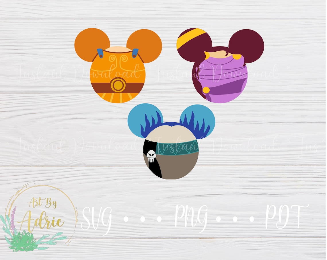 Mouse Shaped SVG Set Hero and Damsel in Distress Set - Etsy