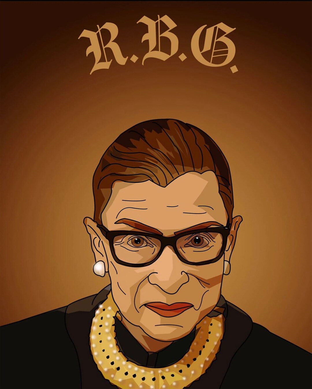 RBG // Ruth Bader Ginsburg // Digital Print // Digital Art ...