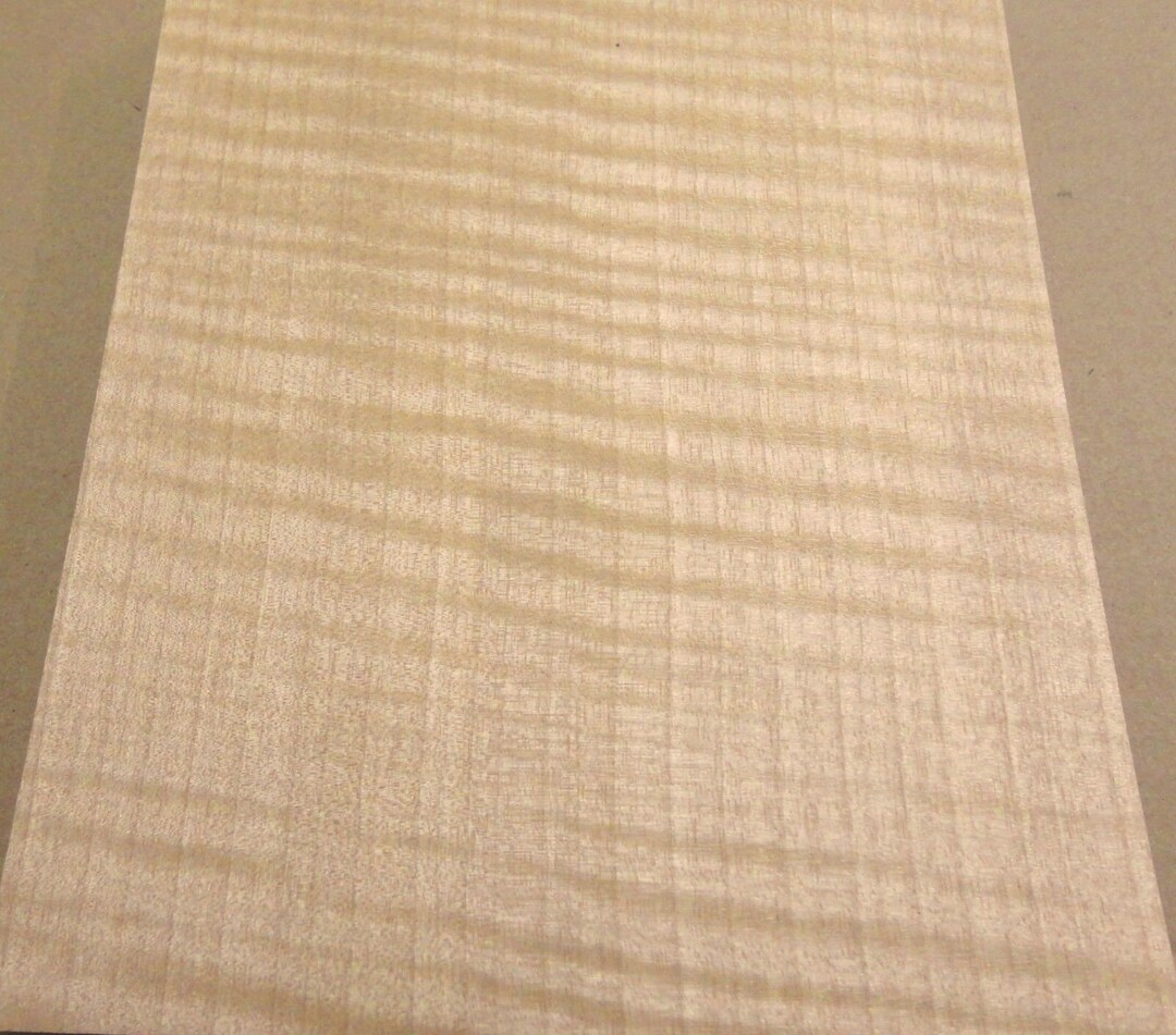 Anigre Figured Fiddleback Wood Veneer 7" X 8" Raw No Backing 1/42 ...