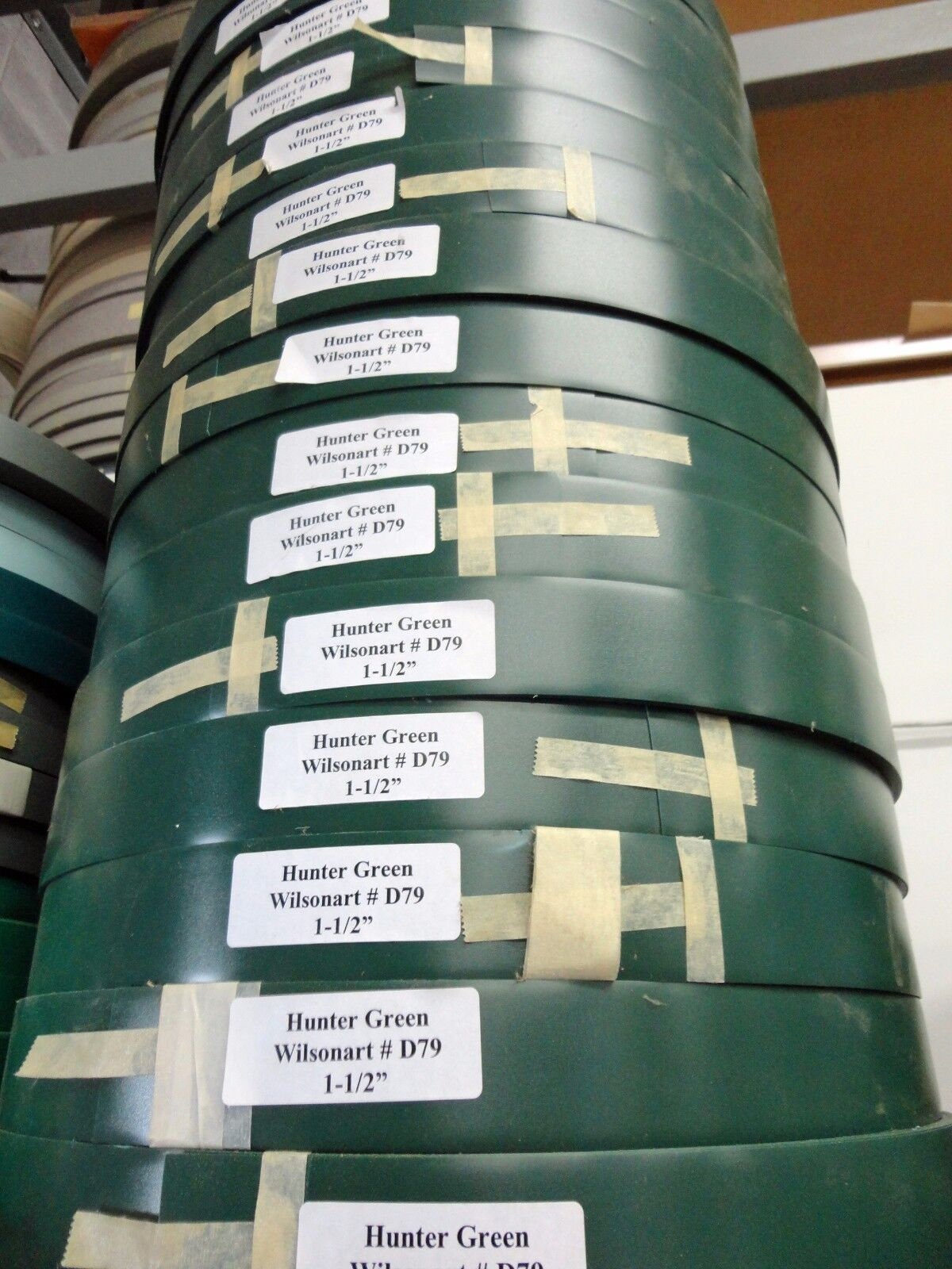 Hunter Green Wilsonart D79 PVC Edgebanding 1-1/2 X 120 Rolls 1.5 X 1/50 ...