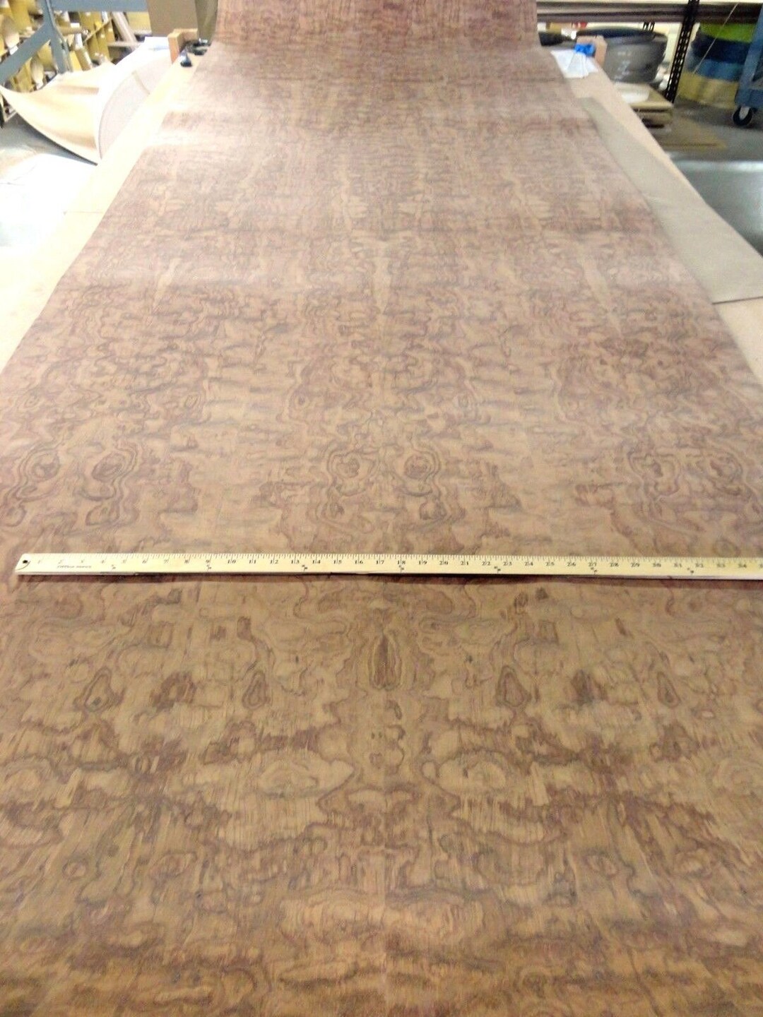 Bubinga Waterfall Figured Quilted Wood Veneer 48 X 144 With Wood Backer ...