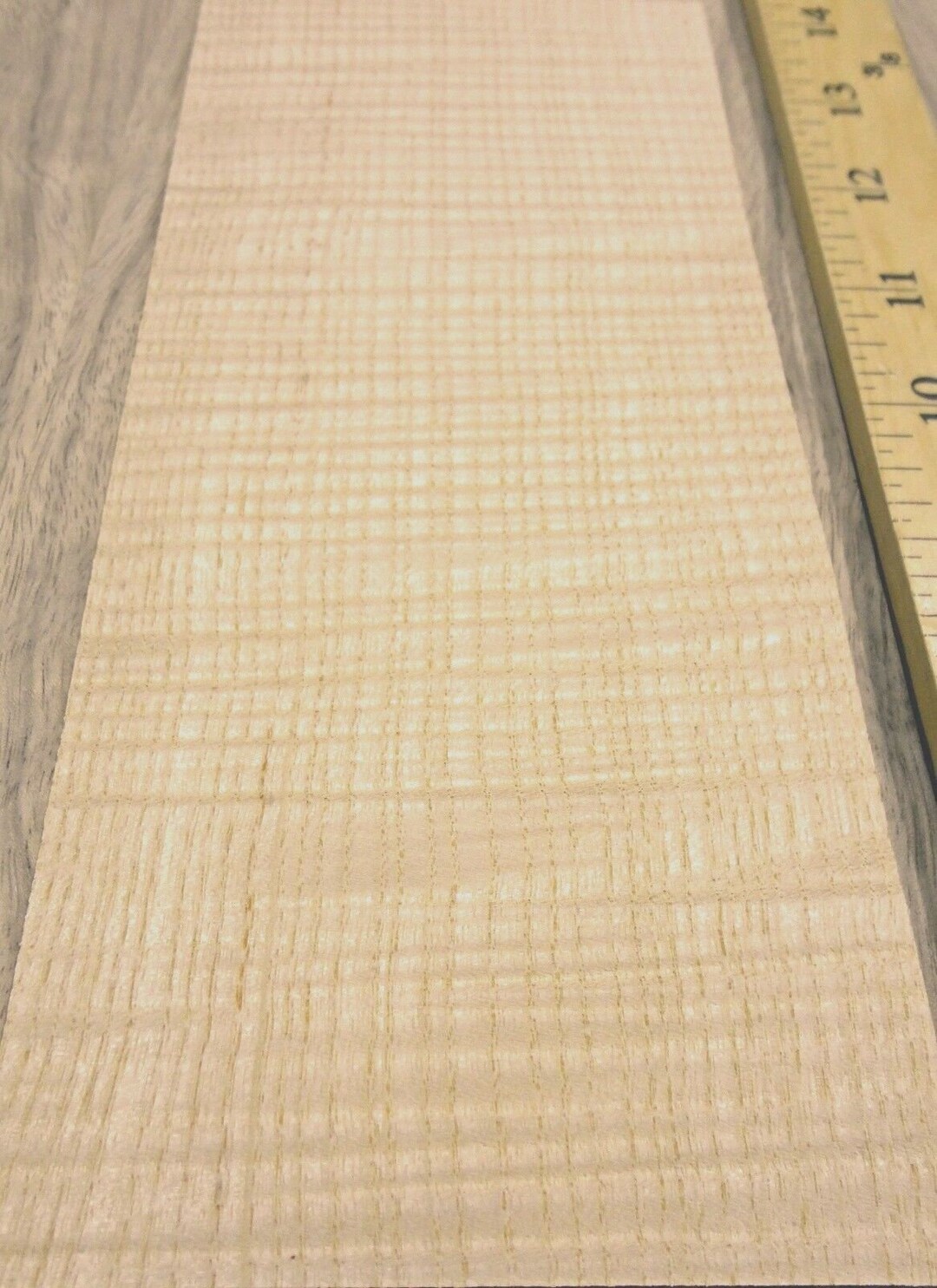 Ash Figured Fiddleback Wood Veneer 4" X 9" Raw No Backing "aaa" Grade 1 ...