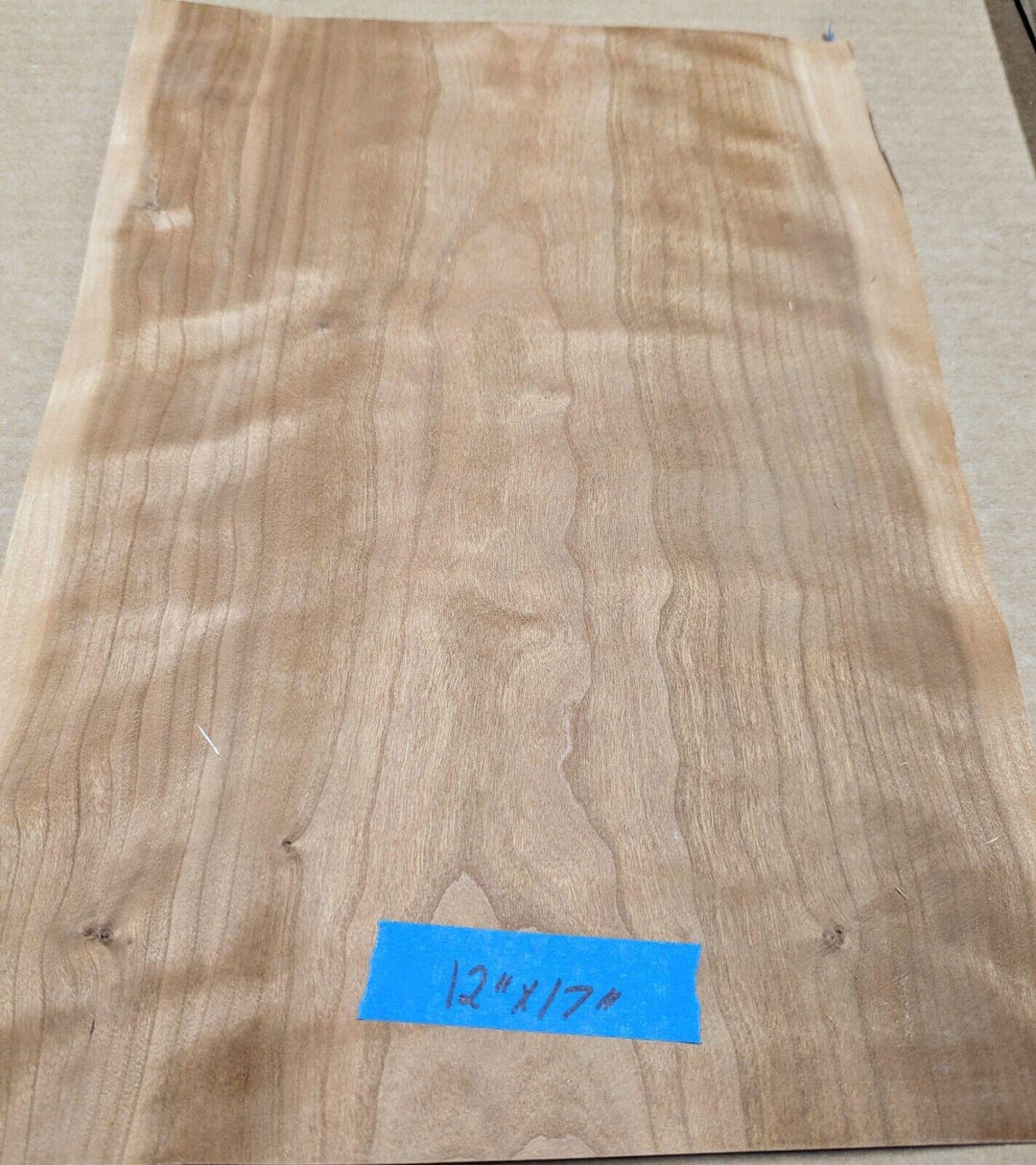 Cherry Figured Ropey Curly Quilted Wood Veneer 12" X 17" Raw No Backing ...