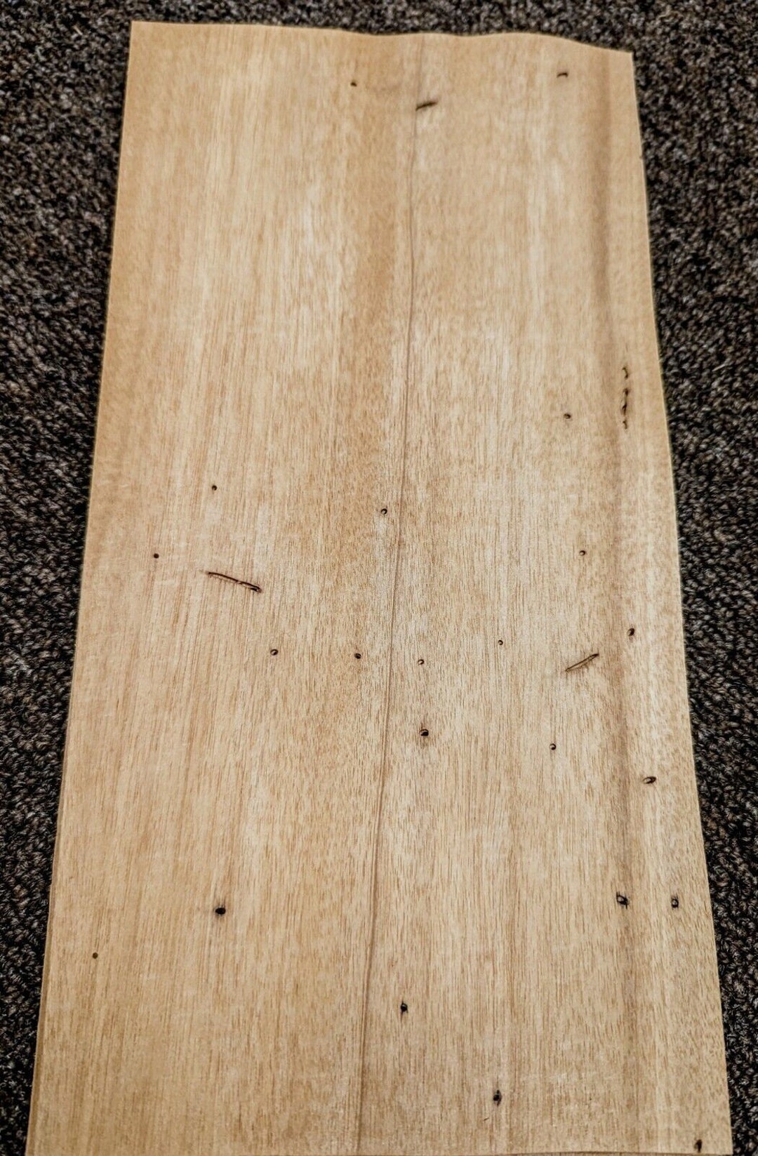 Anigre Knotty Pecky Quarter Cut Veneer 6" X 12" Raw No Backing 1/42 ...