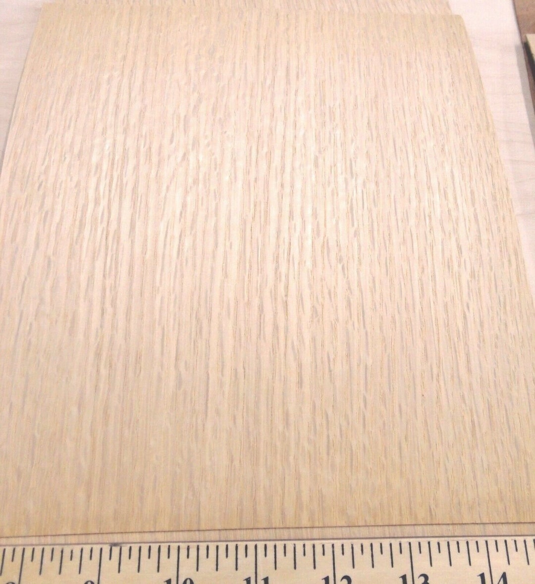 Red Oak Wood Veneer 8" X 9" on Phenolic Backer 1/20" Thickness A Grade ...