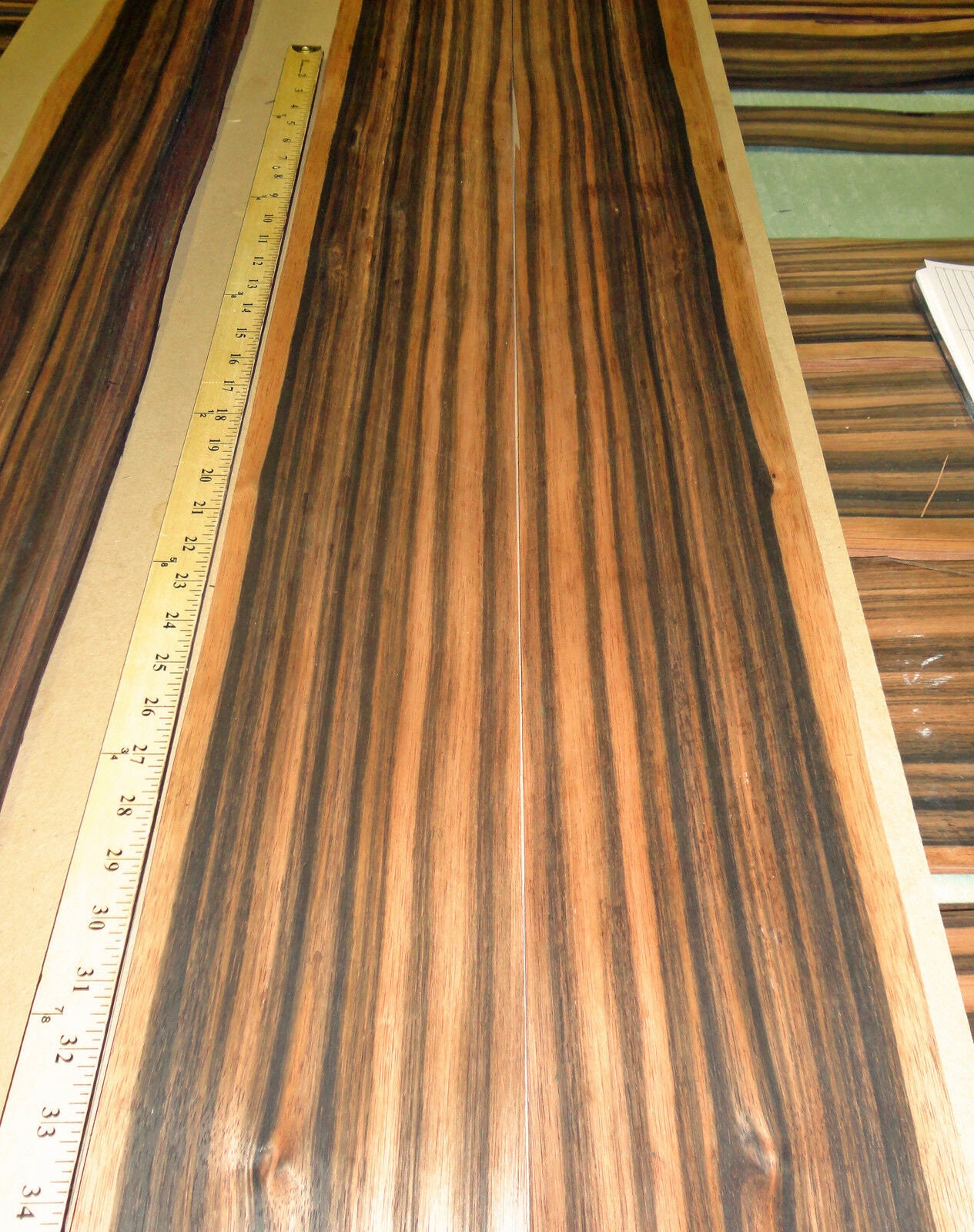 Chapa de madera de ébano Macassar 6 x 43 crudo sin | Etsy