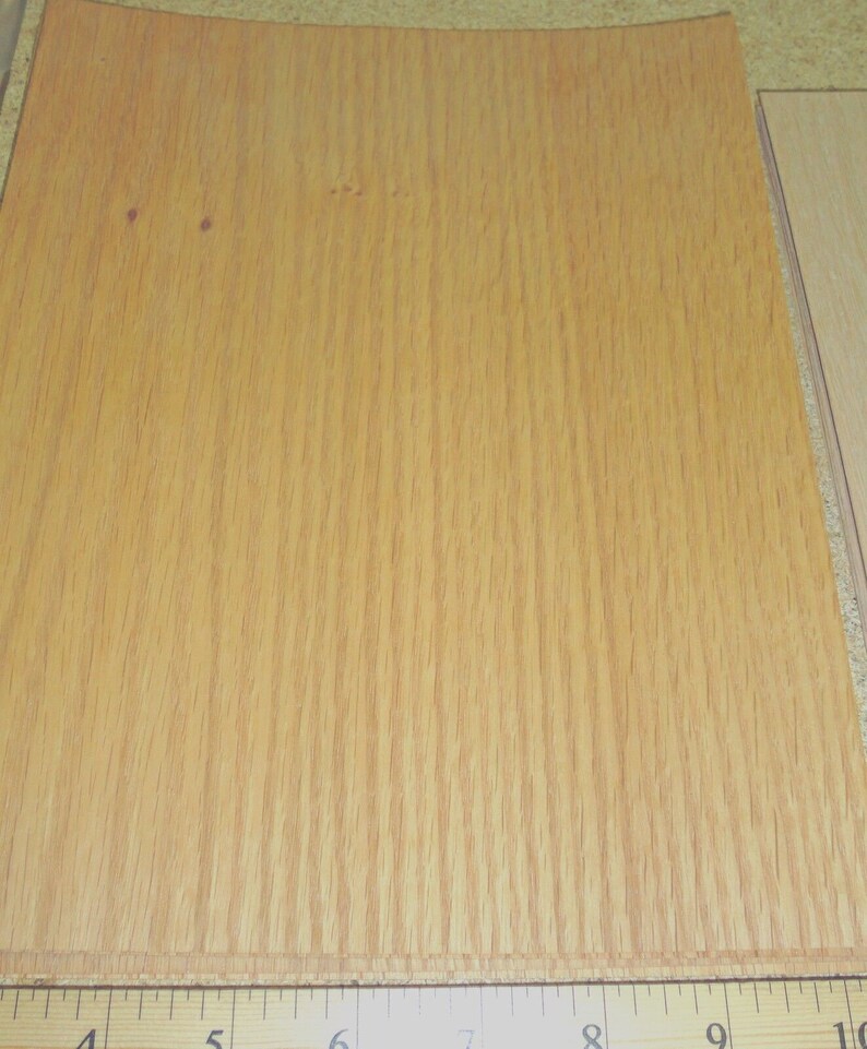 Prefinished (low Sheen) Red Oak Wood Veneer 8" X 10" With Paper Backer ...