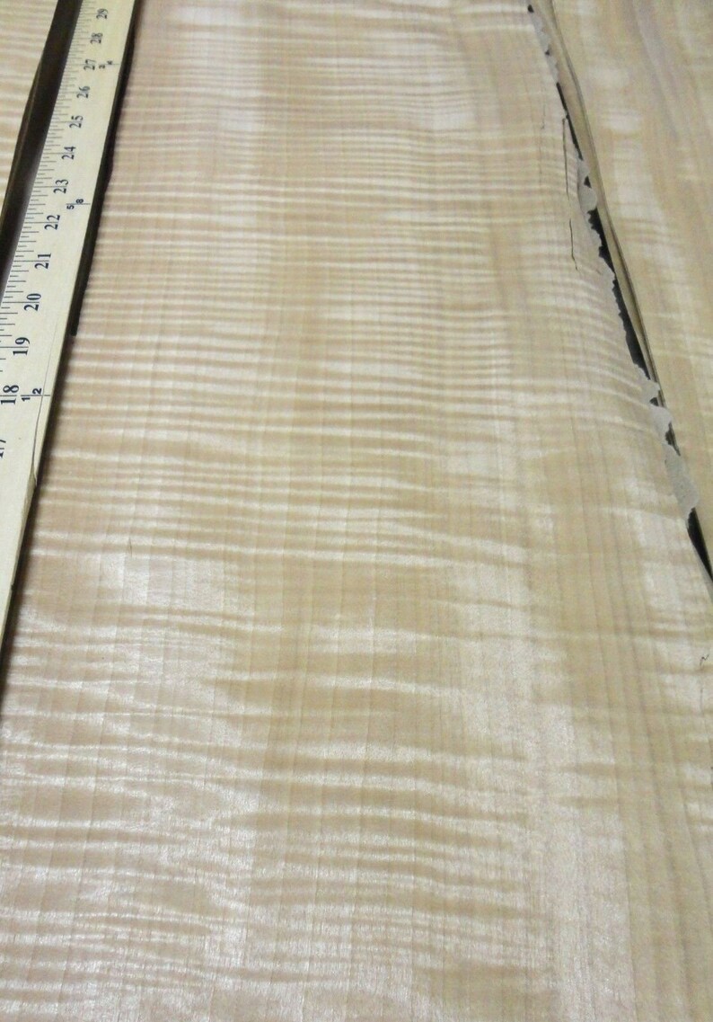 Anigre Figured Tiger Fiddleback Wood Veneer 7 X 22 | Etsy
