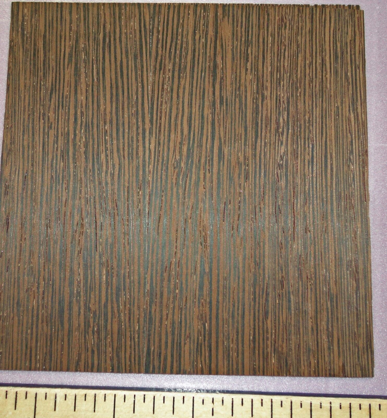 Wenge African Quarter Cut Real Wood Veneer 24" X 24" on Paper Backer 1/ ...