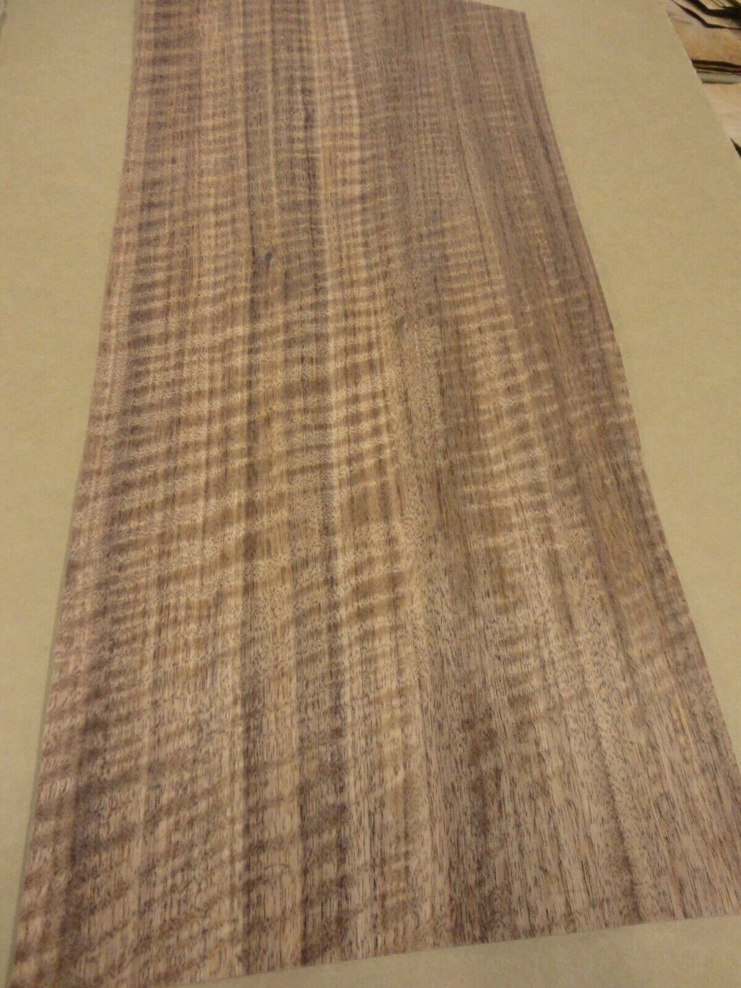 Etimoe Figured African Walnut Wood Veneer 10" X 23" Raw 1/42" Thick AA ...