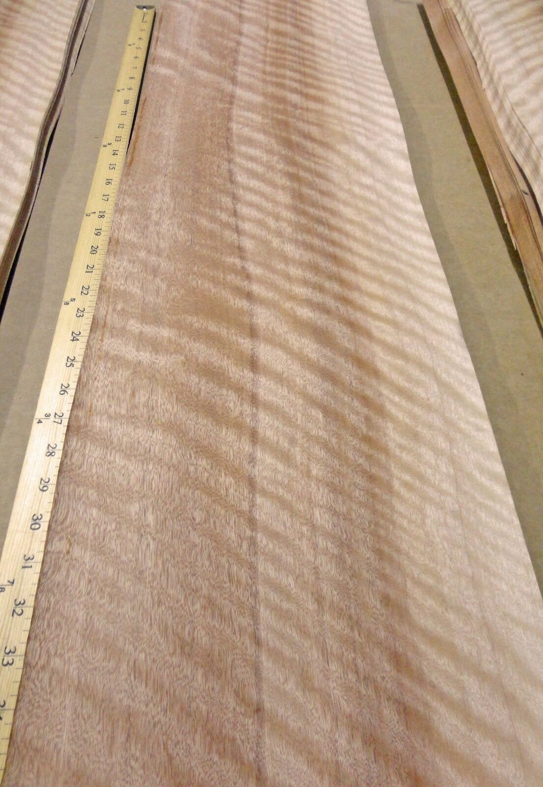 Figured Bosse Mahogany African Cedar Wood Veneer 10" X 38" Raw No ...
