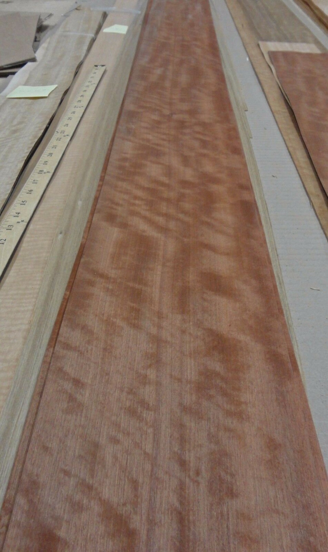 Makore Figured Block Mottle Wood Veneer 7 X 72 Raw | Etsy