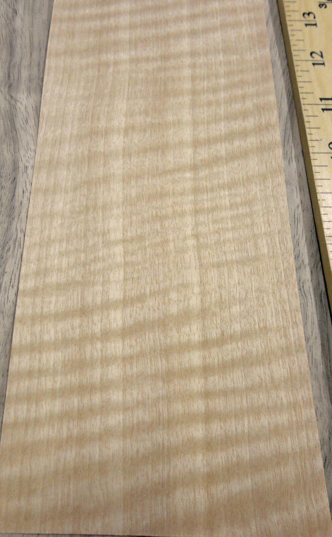 Anigre Fiddleback Figured Wood Veneer 4" X 9" Raw Veneer 1/42" "aaa ...