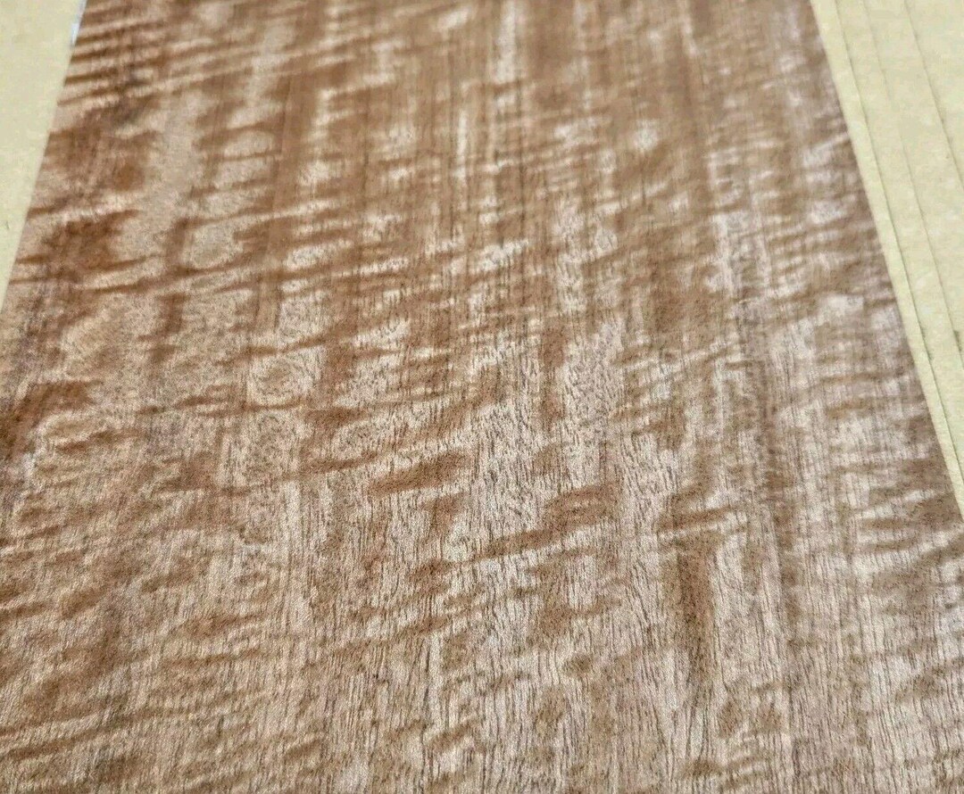 Makore Figured Block Mottle Wood Veneer 9" X 11" Raw No Backing 1/42 ...