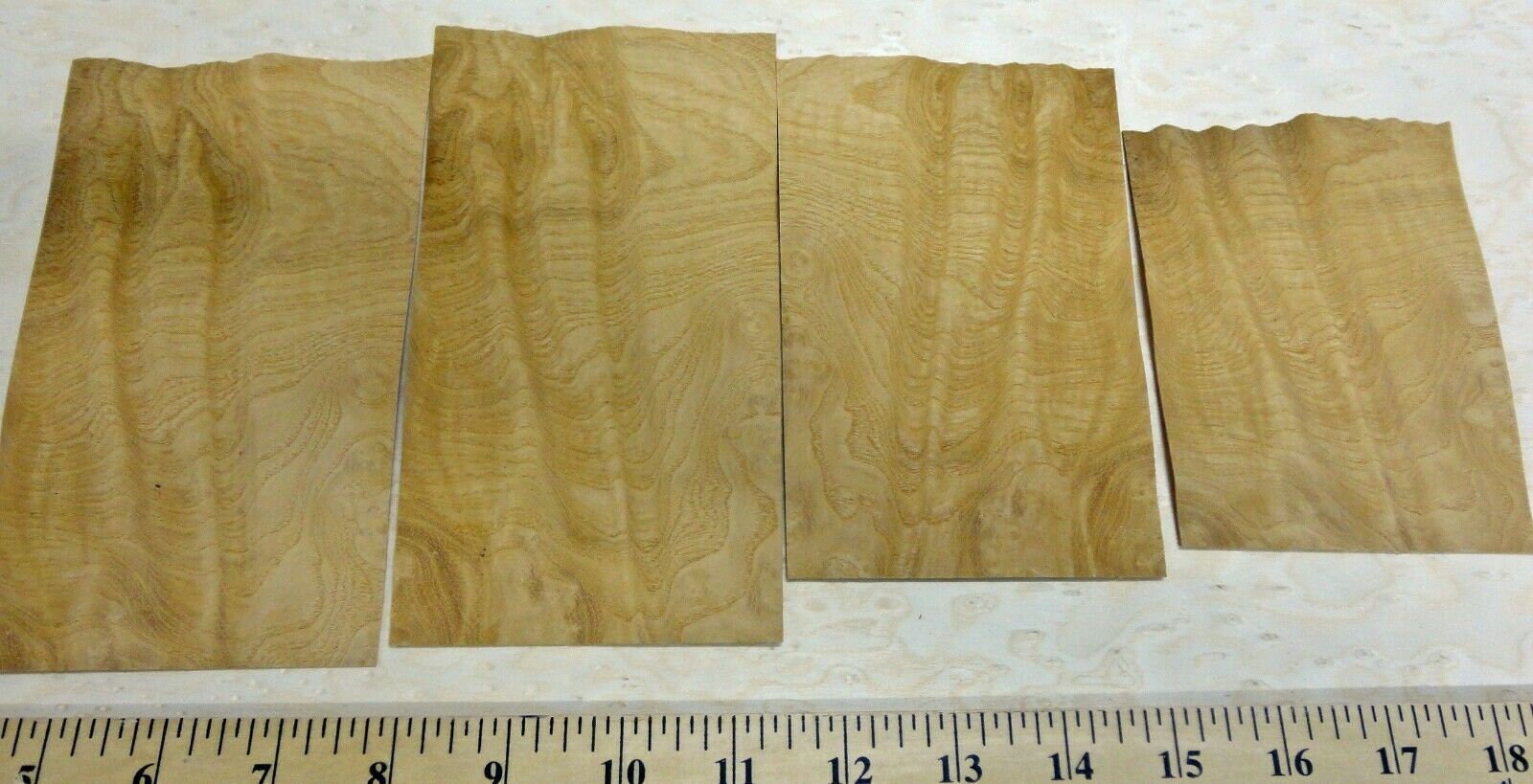 White Ash Burl Wood Veneer Sample Pack 4 Pieces 3.5 X | Etsy