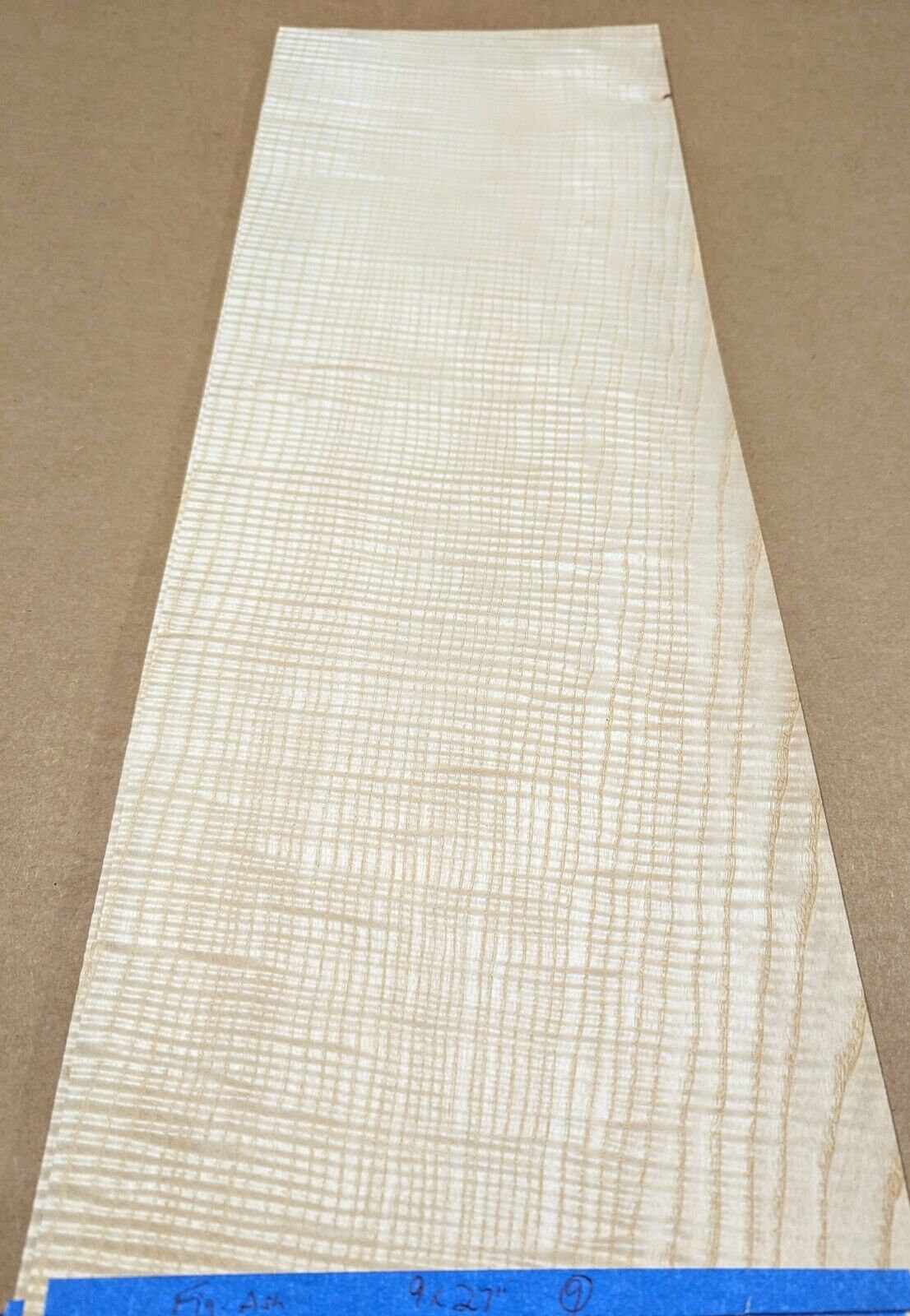 Ash Figured Fiddleback Curly Wood Veneer 6 X 53 Raw No Backing AA Grade ...
