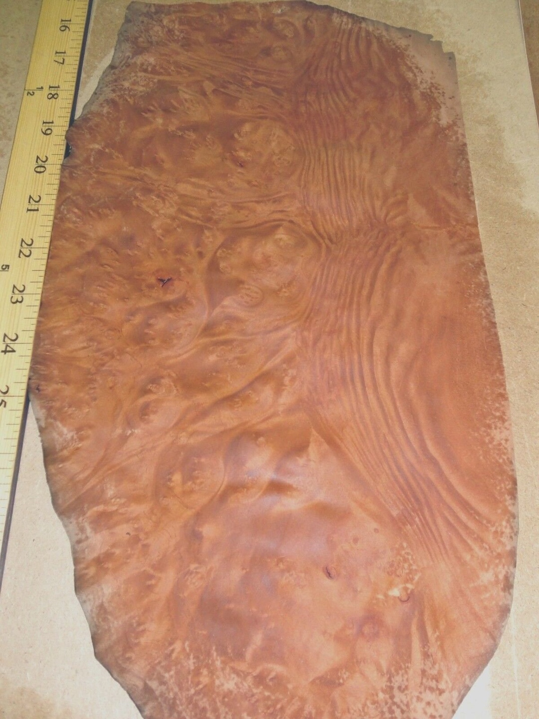 Madrone Burl Wood Veneer 8" X 15" Raw No Backing 1/42" Thickness "a ...