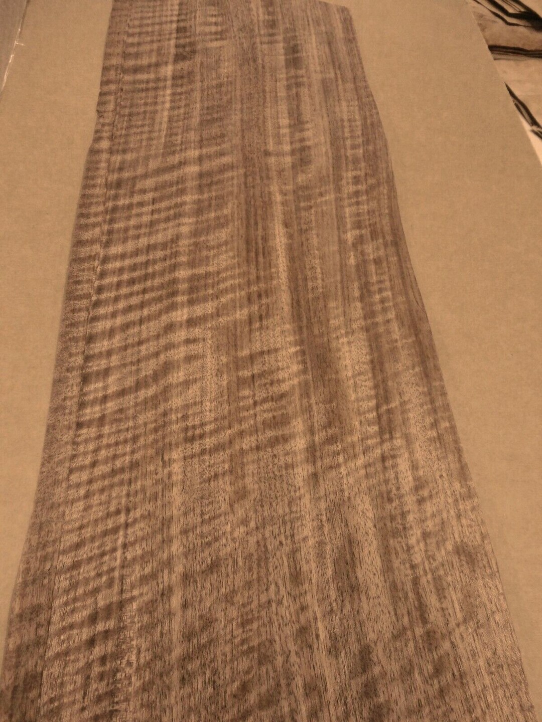 Etimoe Figured African Walnut Wood Veneer 9" X 27" Raw 1/42" Thick AA ...