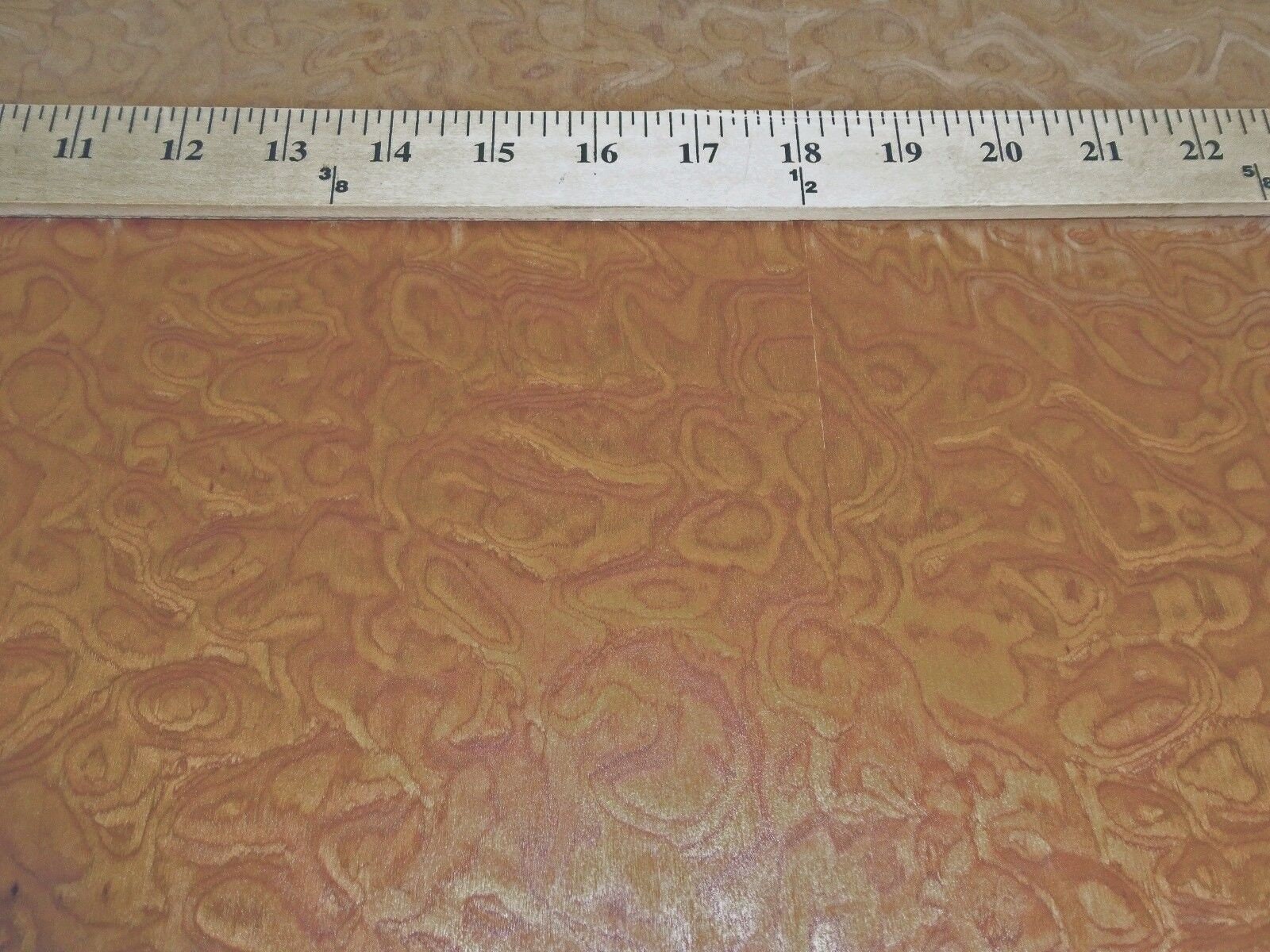 Sapele Pommele Burl Quilted Composite Wood Veneer 12" X 84" on Paper 1/ ...