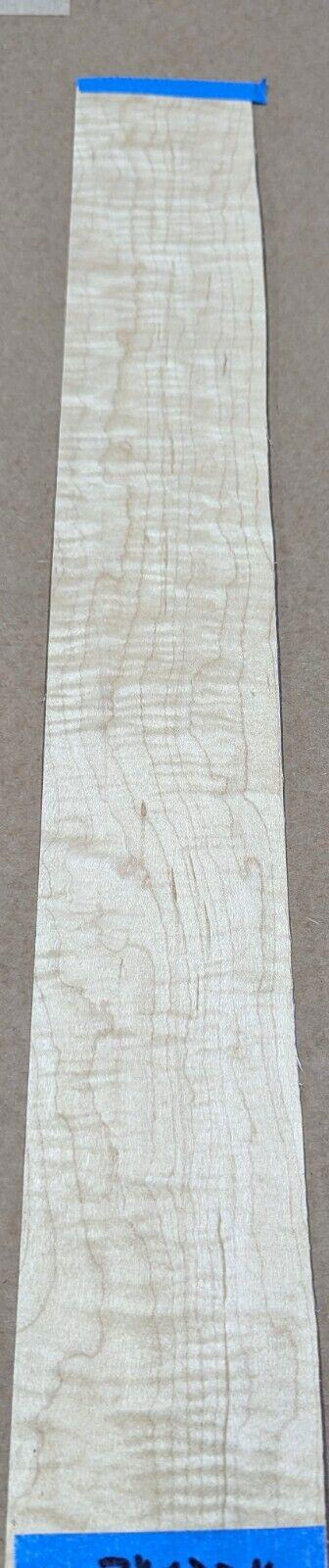 Curly Maple Figure Wood Veneer 3" X 22" Raw No Backing 1/42" Thickness ...