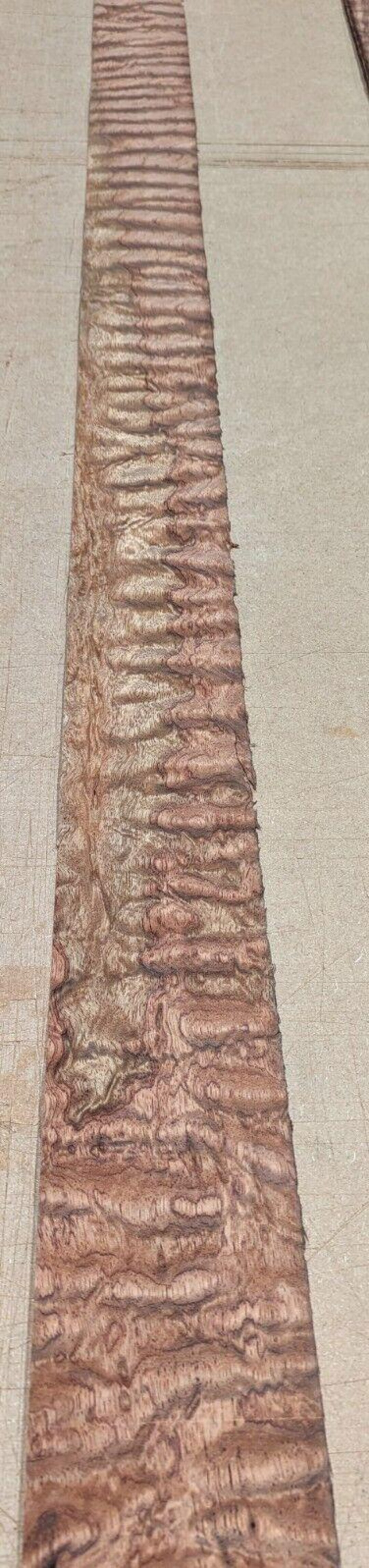 Bubinga Waterfall Figured Kewazinga Wood Veneer in 4" X 70" Raw 1/42 ...