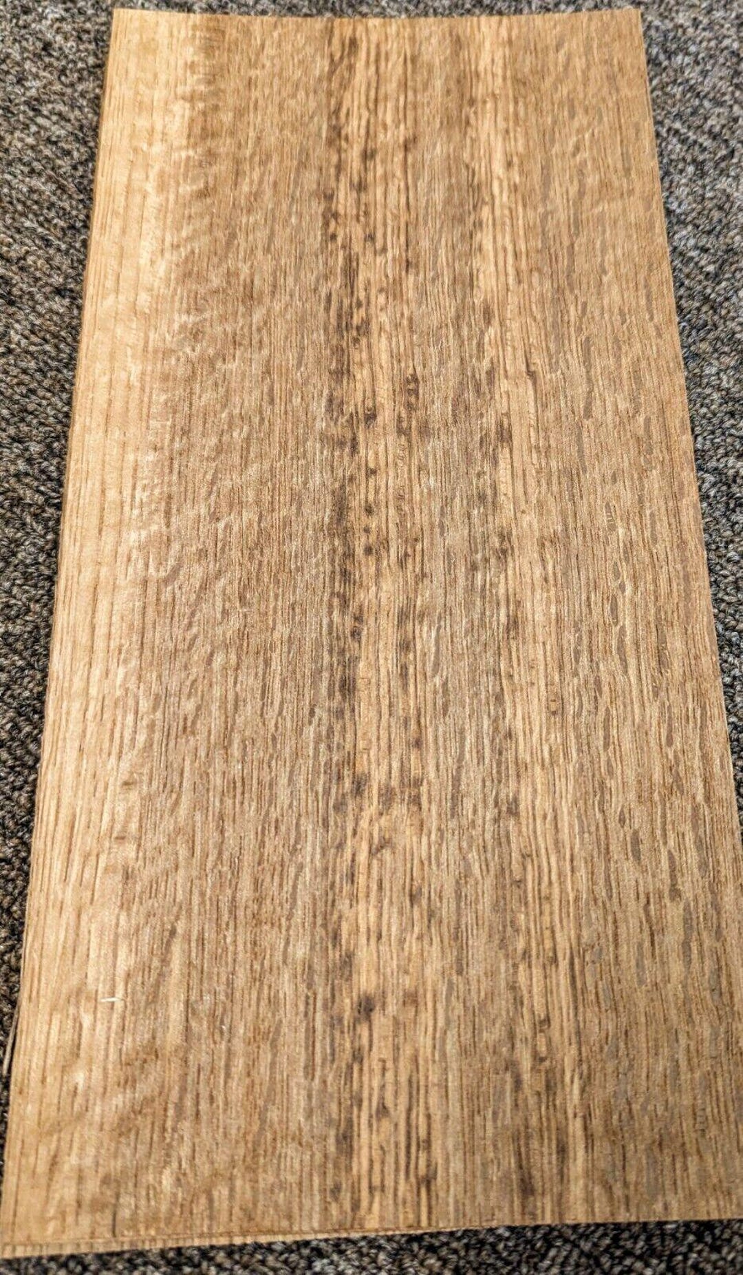 Brown Oak Flake Figured English Wood Veneer 6" X 12" Raw No Backing 1/ ...