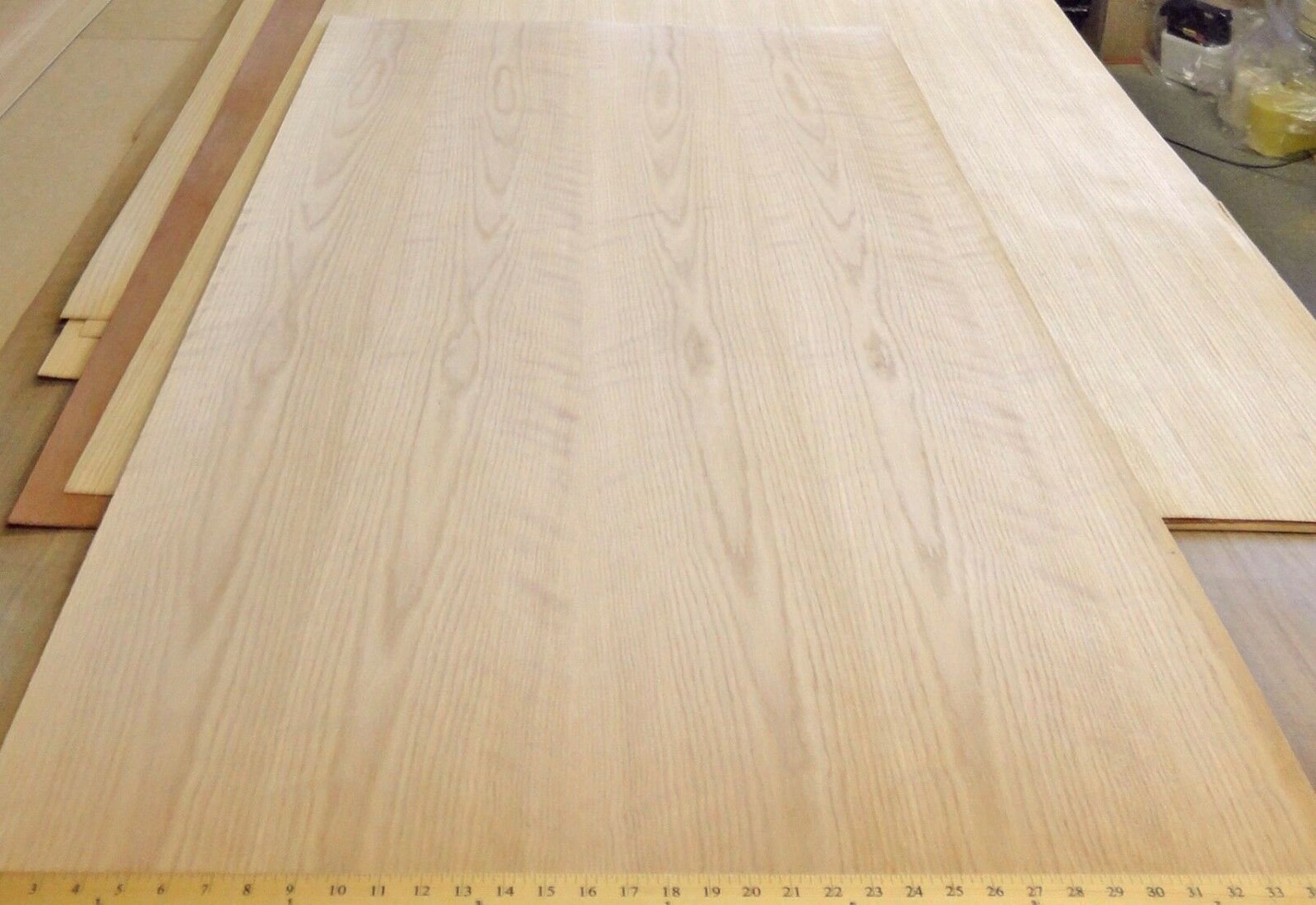 Red Oak Wood Veneer 34 X 60 With Phenolic Backer | Etsy