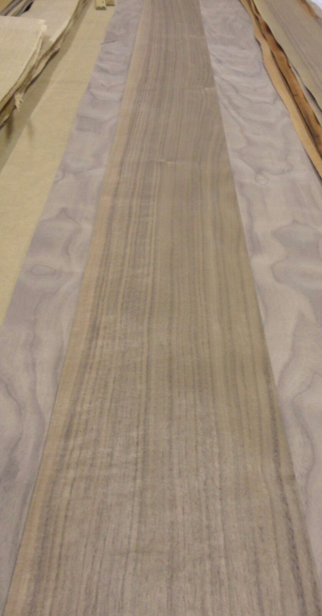 Walnut Quarter Cut Wood Veneer 7" X 112" Raw No Backing 1/42" Thickness ...