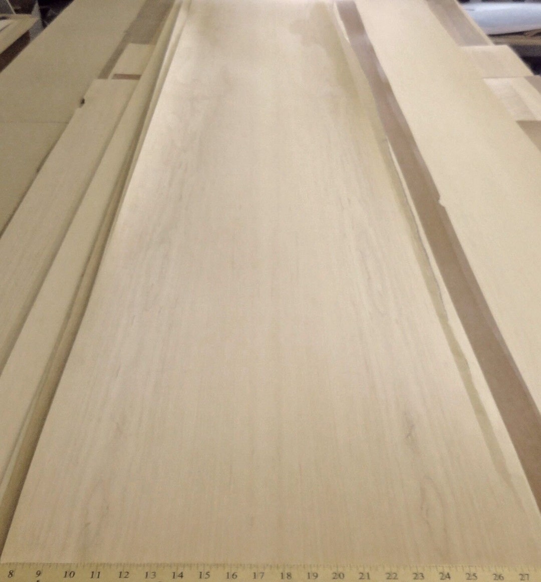 Maple Wood Veneer 19" X 96" With Phenolic Backer (HPL Plastic Backer) 1 ...