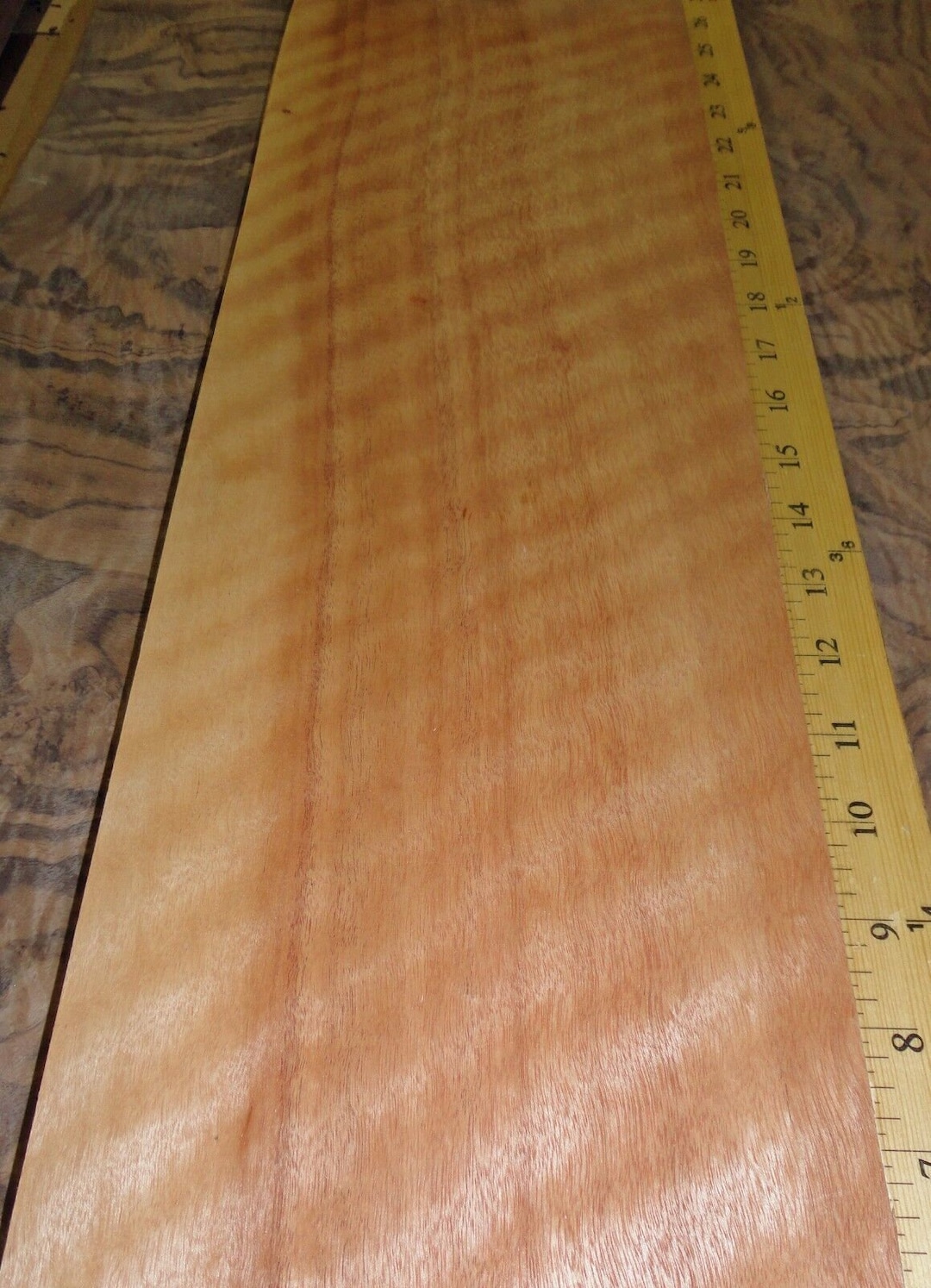 Figured Bosse Mahogany (african Cedar) Wood Veneer 6" X 21" Raw No ...