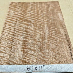 Makore Figured Block Mottle Wood Veneer 8" X 11" Raw No Backing 1/42 ...