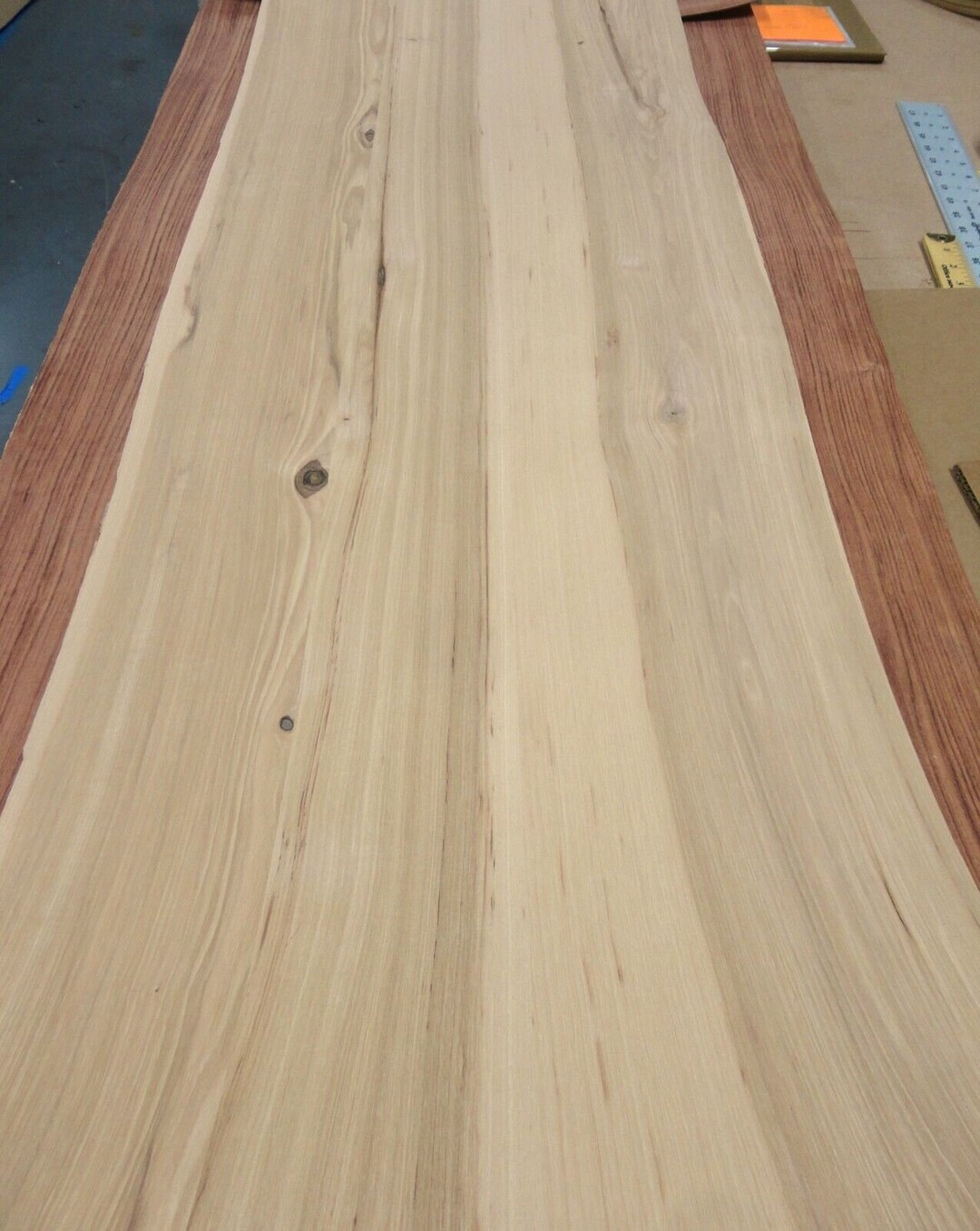 Hickory Rustic Planked Knotty Pecan Wood Veneer 18" X 96" on Paper ...