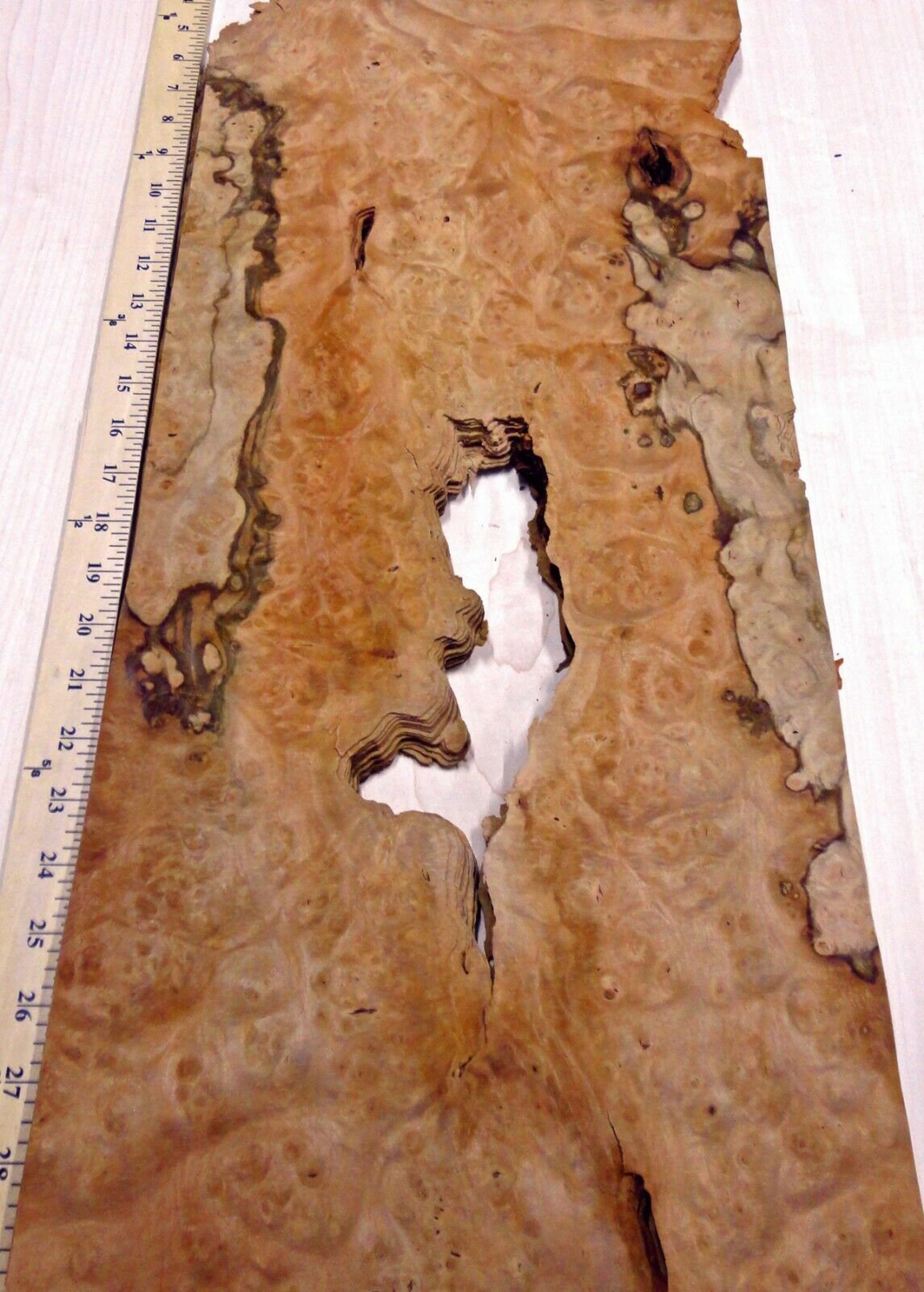 Pimento Pepperwood Nogal Burl Wood Veneer 11 X 26 - Etsy
