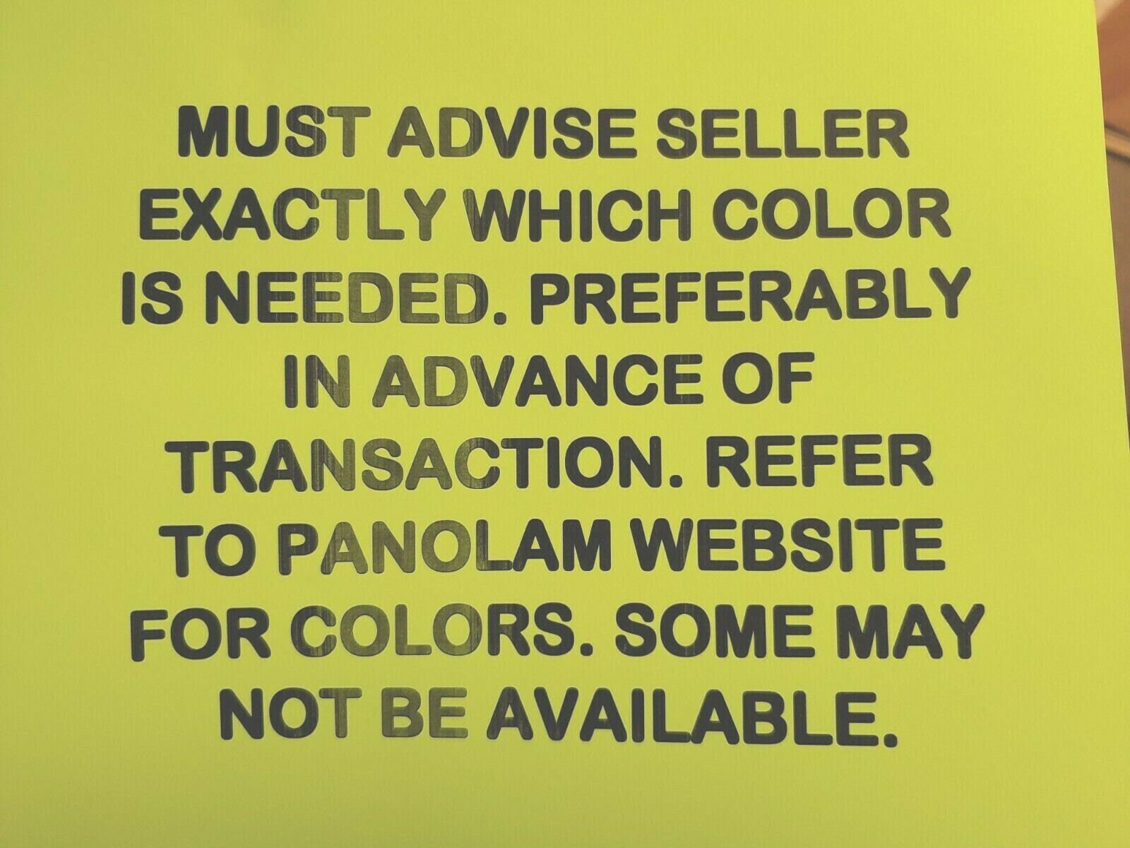 Panolam PVC Edgebanding Colors in 15/16" X 120" Rolls With No Adhesive ...