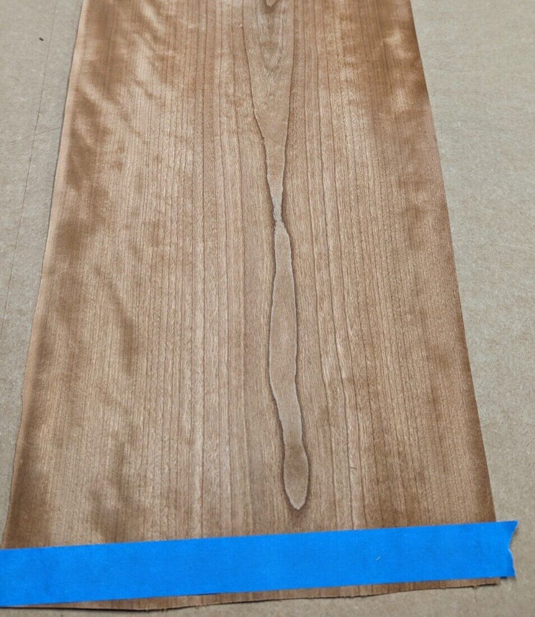 Cherry Figured Ropey Curly Quilted Wood Veneer 9 X 22 Raw No Backing 1/ ...