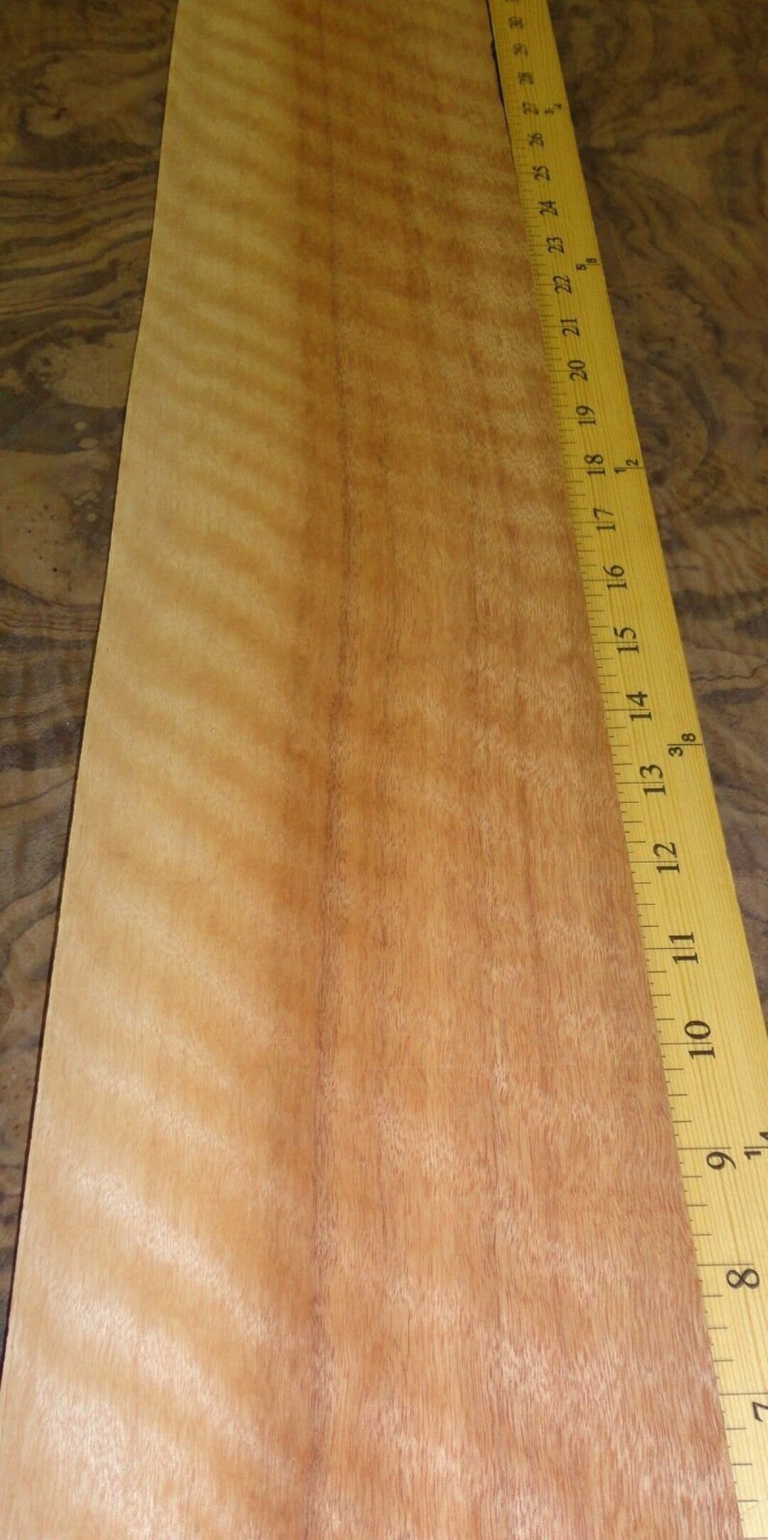 Mahogany Figured Bosse African Cedar Wood Veneer 5" X 29" Raw No ...
