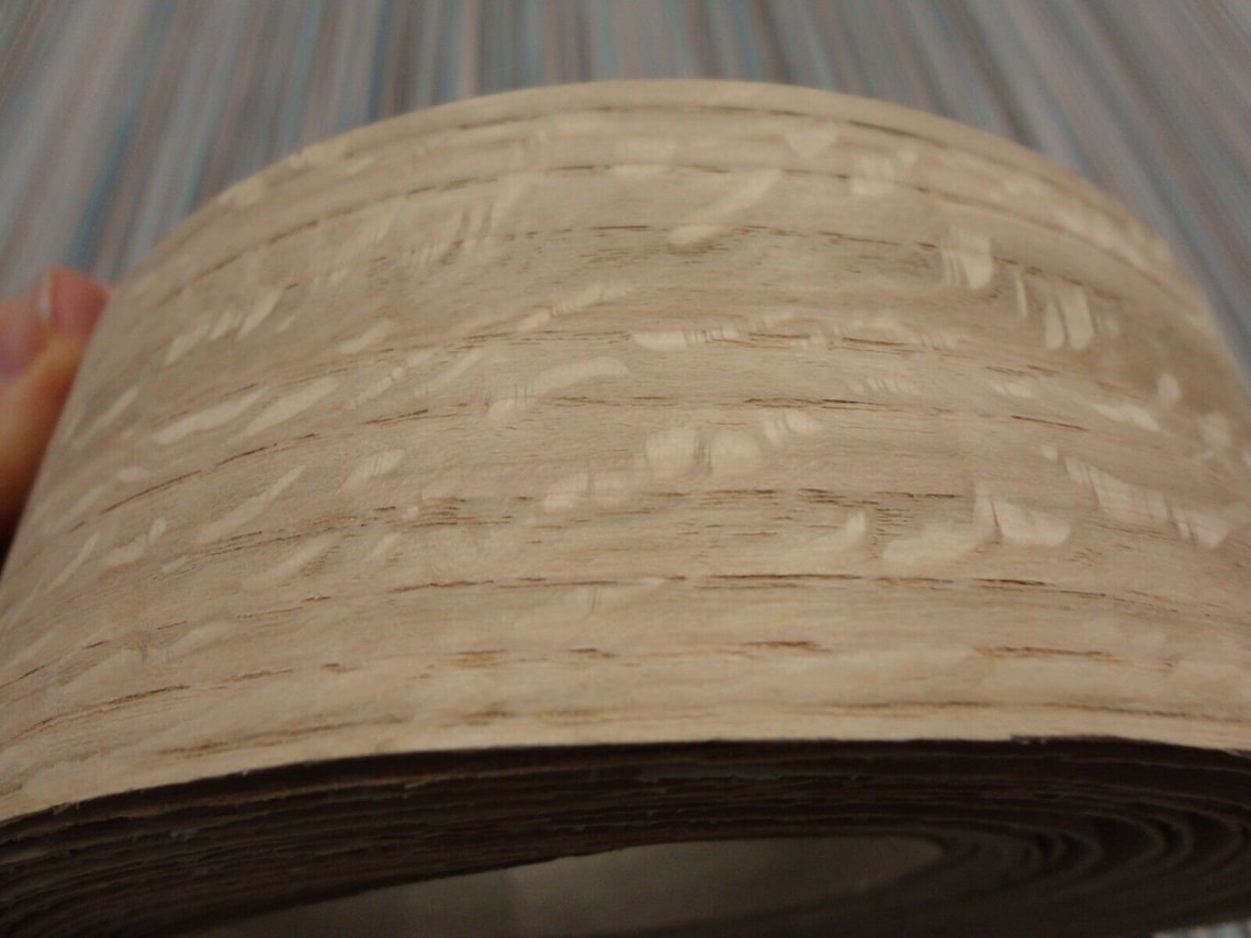 White Oak Flake Figured Wood Veneer Edgebanding 2-3/8 X 120 Preglued ...