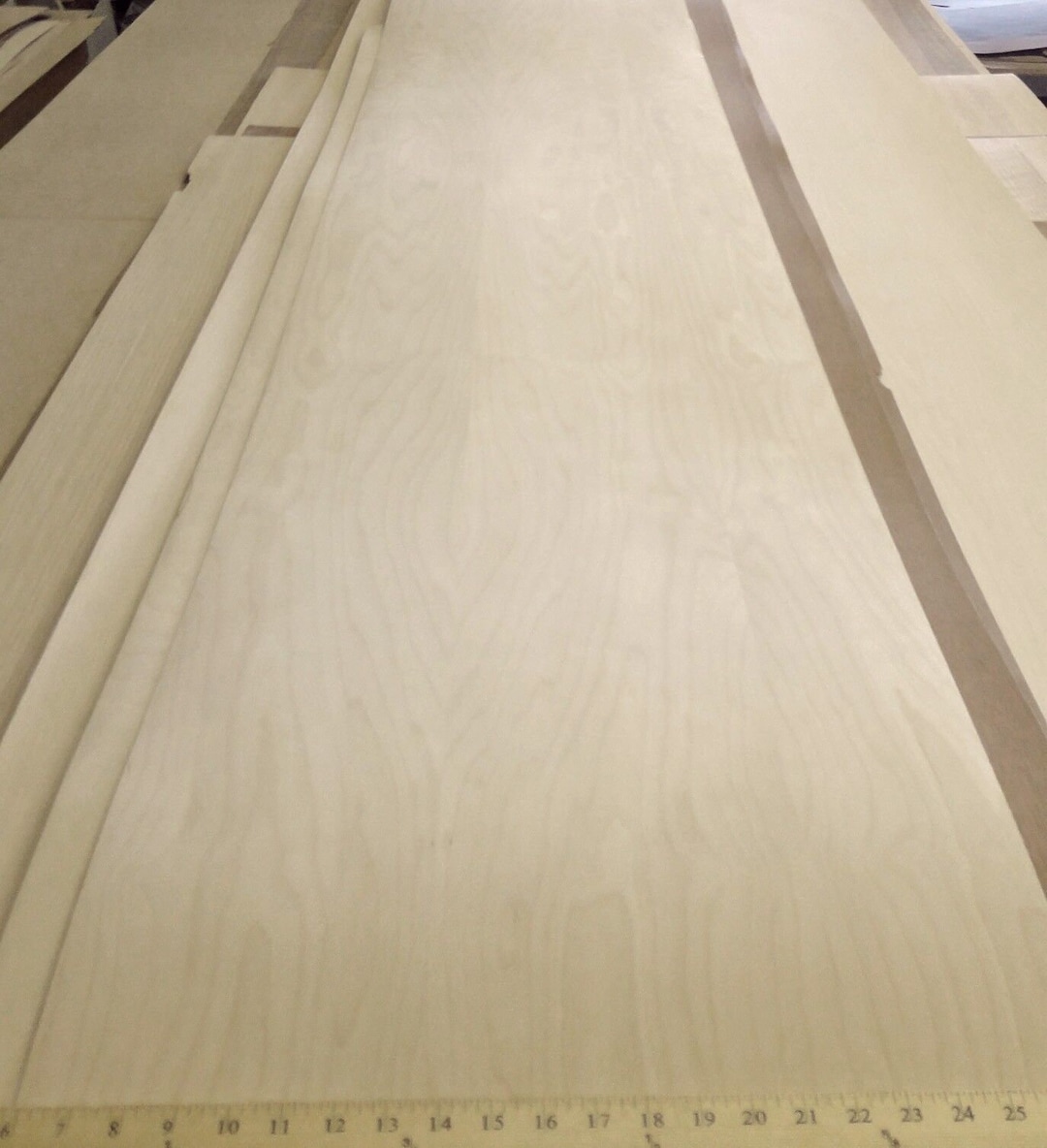 Birch Wood Veneer 21" X 96" With Phenolic Backer HPL Laminate Backer 1 ...