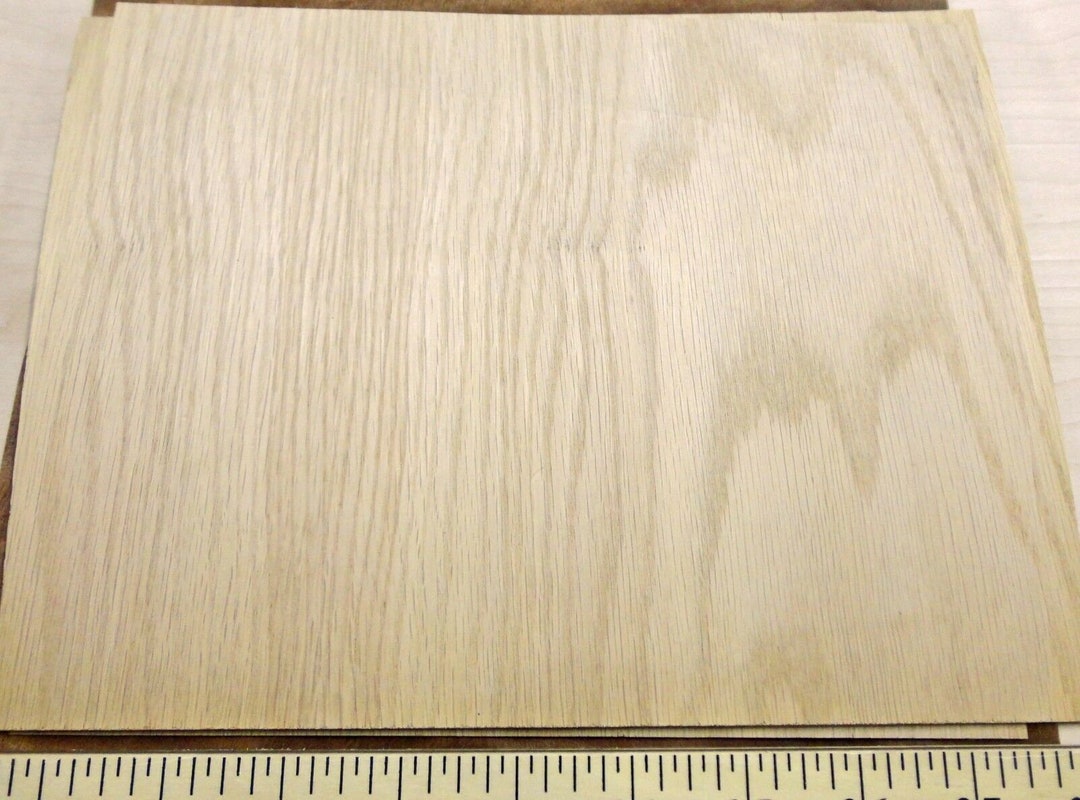 Red Oak Wood Veneer 9" X 8" on Phenolic Backer (1/20th" Thick) A Grade ...