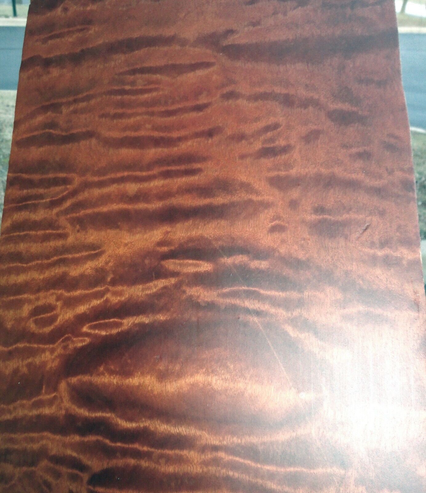 Makore Pommele Quilted Figured Wood Veneer Raw 5" X 17" Raw 1/42 ...