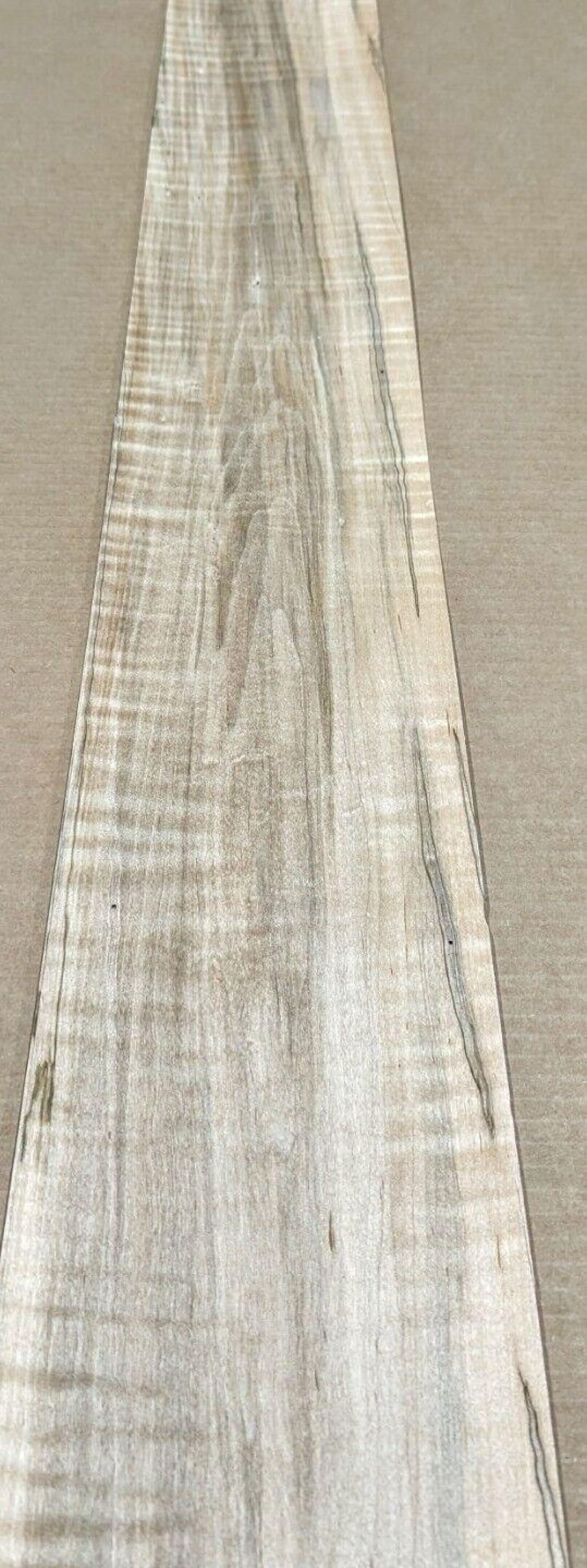 Maple Spalted Ambrosia Wormy Figured Fiddleback Wood Veneer 7" X 56 ...