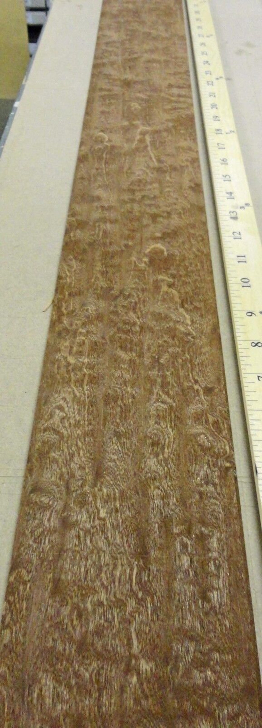 Sapele Pommele Quilted Figured Wood Veneer 4" X 34" Raw No Backing 1/42 ...