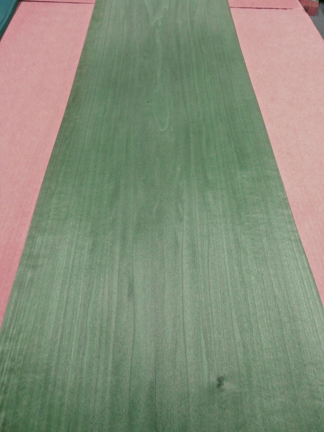 Green Dyed Poplar Wood Veneer 14 X 100 Raw No Backing 1/42 Thick A ...