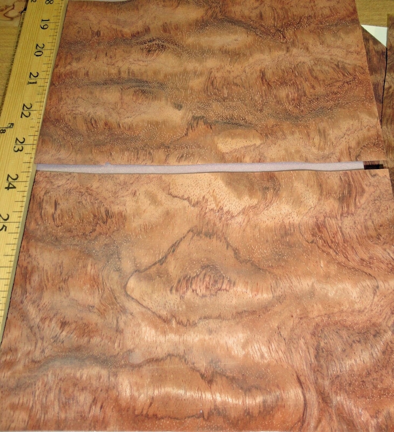 Figured Waterfall Bubinga Wood Veneer 8 X 5 With - Etsy