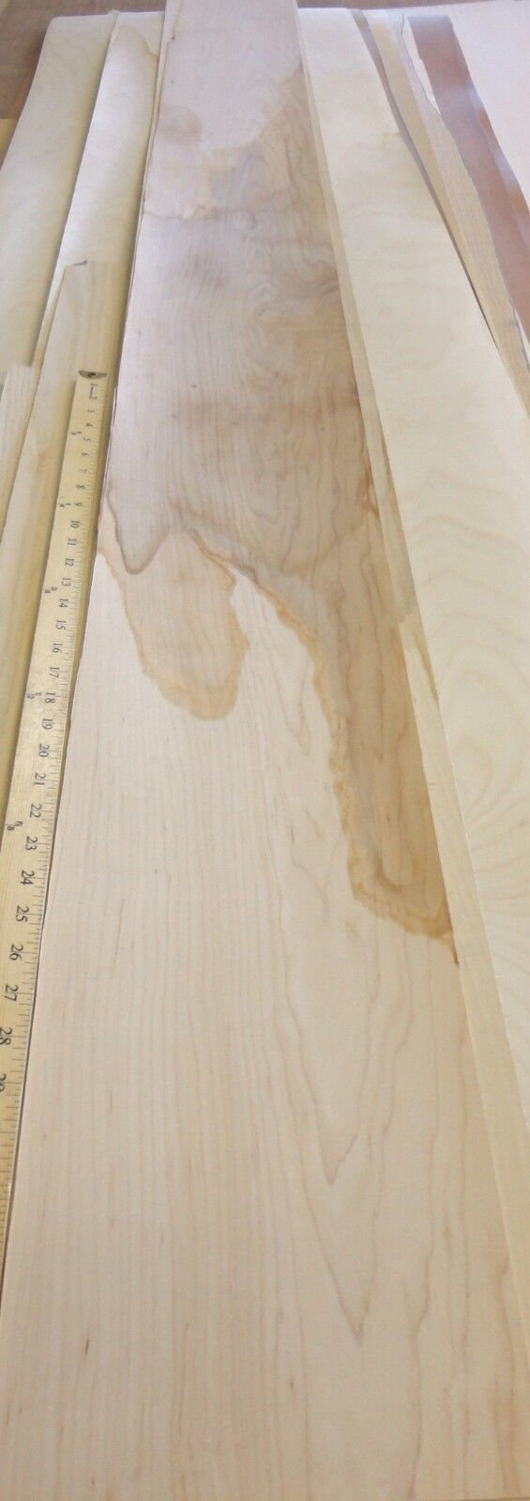 Maple Wood Veneer 8" X 95" With Phenolic Backer (HPL Plastic Backer) 1 ...