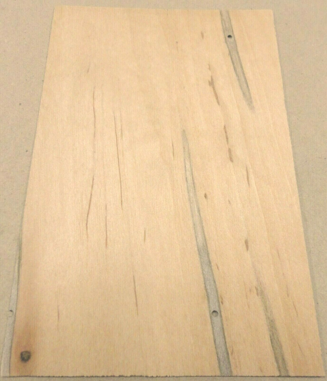 Maple Spalted Ambrosia Wormy Red Wood Veneer 4" X 6" No Backing 1/42 ...