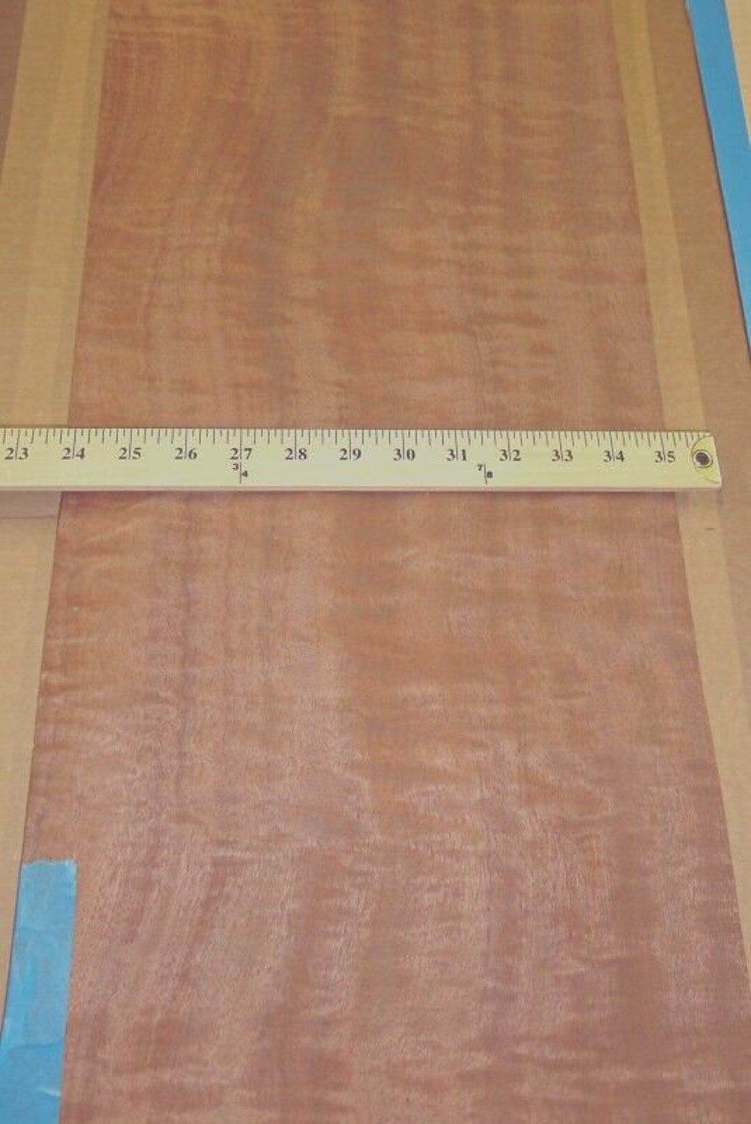 Makore Figured Block Mottle Wood Veneer 11" X 100" Raw No Backing 1/42 ...
