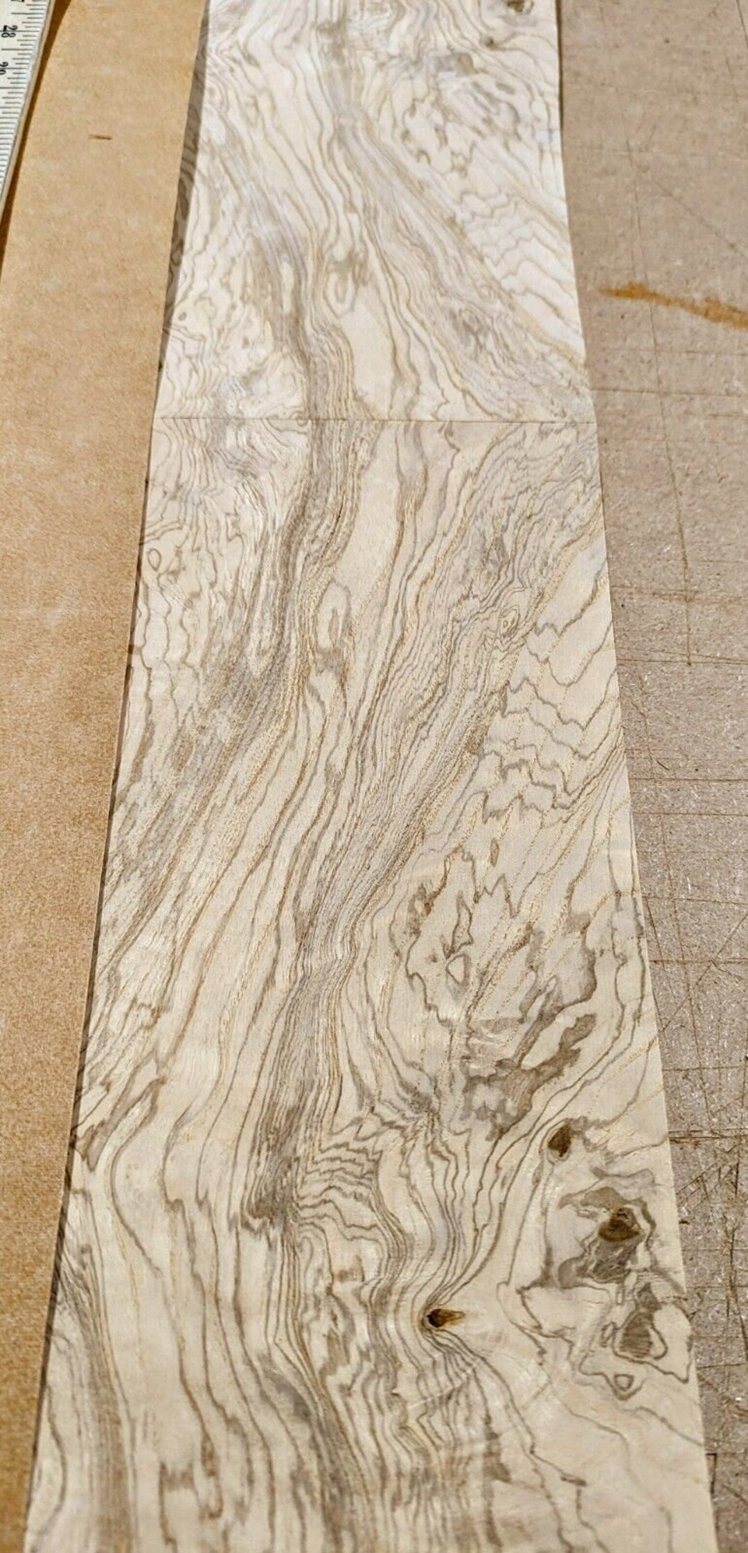 Olive Ash Burl Real Wood Veneer 6 X 25 With Paper - Etsy